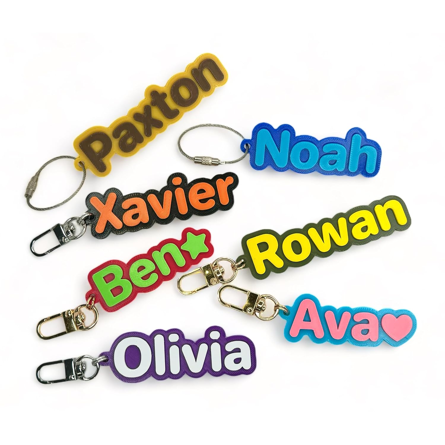 Amazon.com: Bubbles - Water bottle name tag, kids name keychain, custom ...