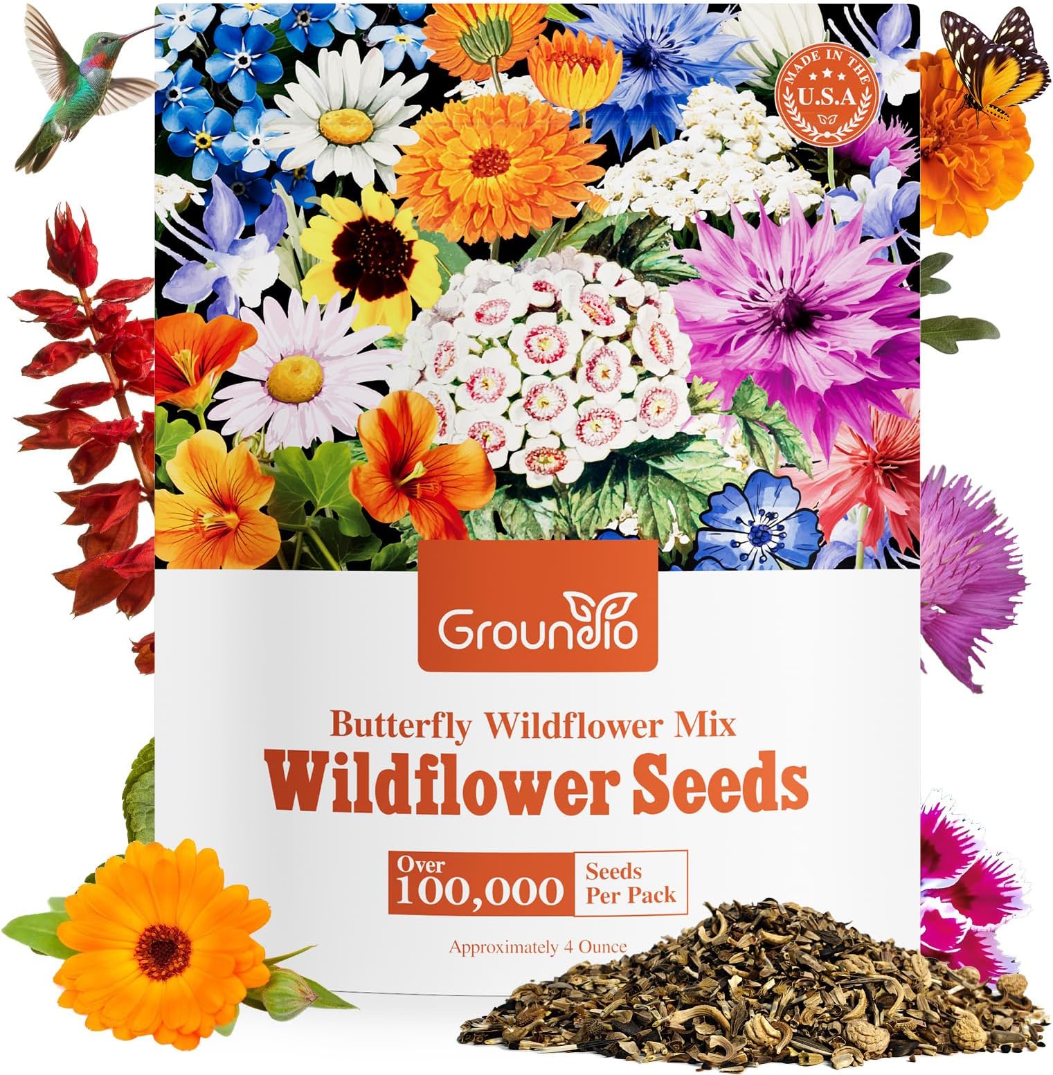 Amazon.com : American Seed Shade Mix, Wildflower Blend, 100 Square Foot ...