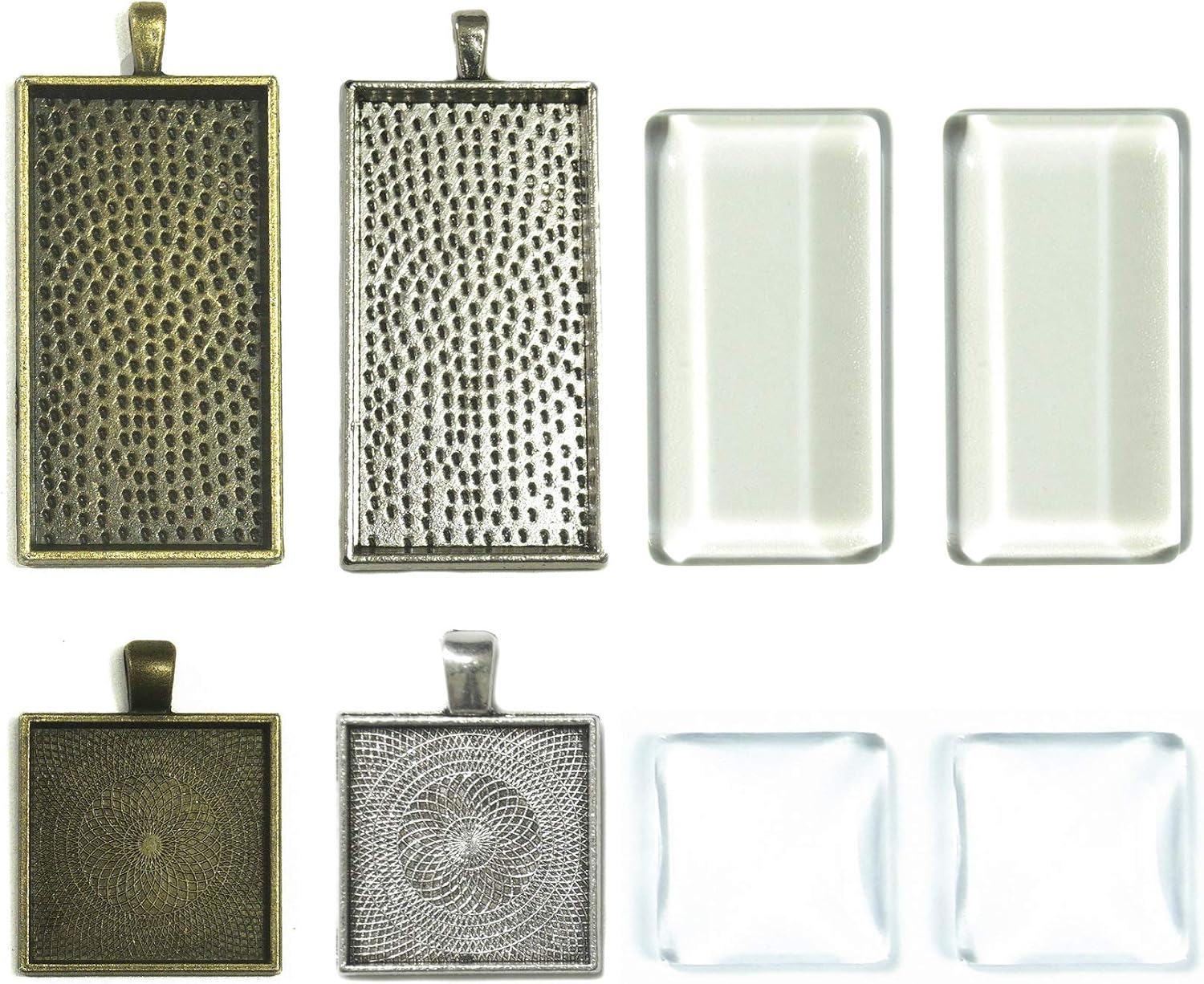 Amazon.com: All In One Mixed Styles Cabochon Set: 20pcs Cabochon Frame ...