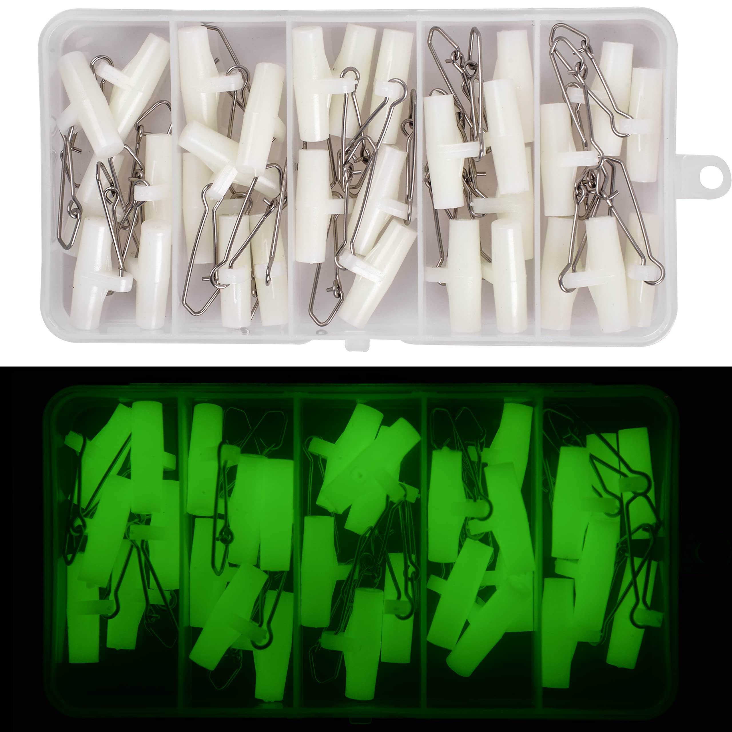 Amazon.com : Fishing Line Sinker Slides with Duo Lock Snaps High ...
