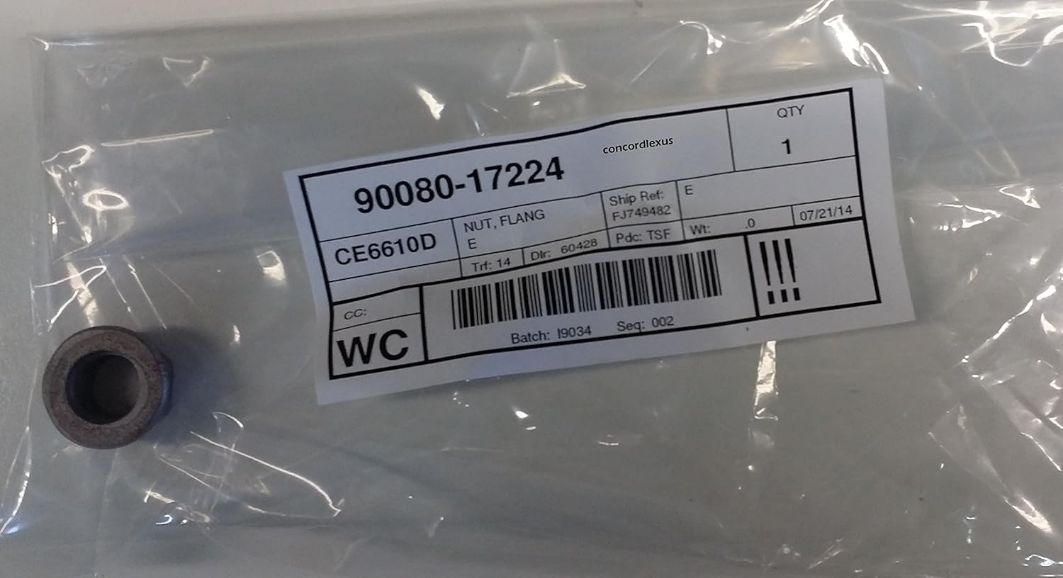 Amazon.com: Genuine Toyota Parts - Nut, Flange (90080-17224) : Automotive