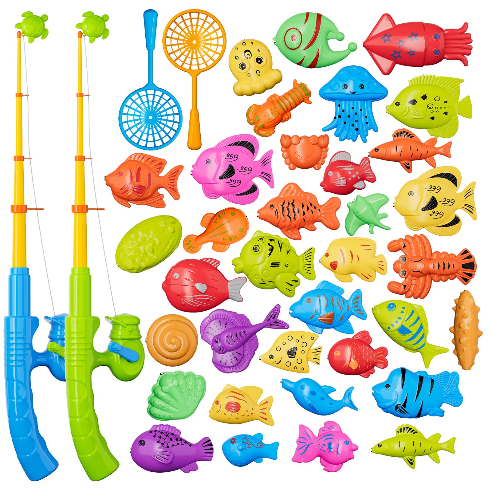 Amazon.com: Magnetic Fishing Pool Toys Game for Kids Toddlers, Water ...