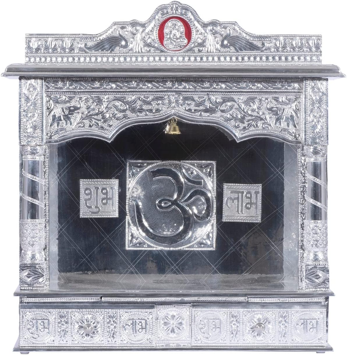 Amazon.com: Pooja Bazar Silver Mandir for Home - Pure Silver Color ...