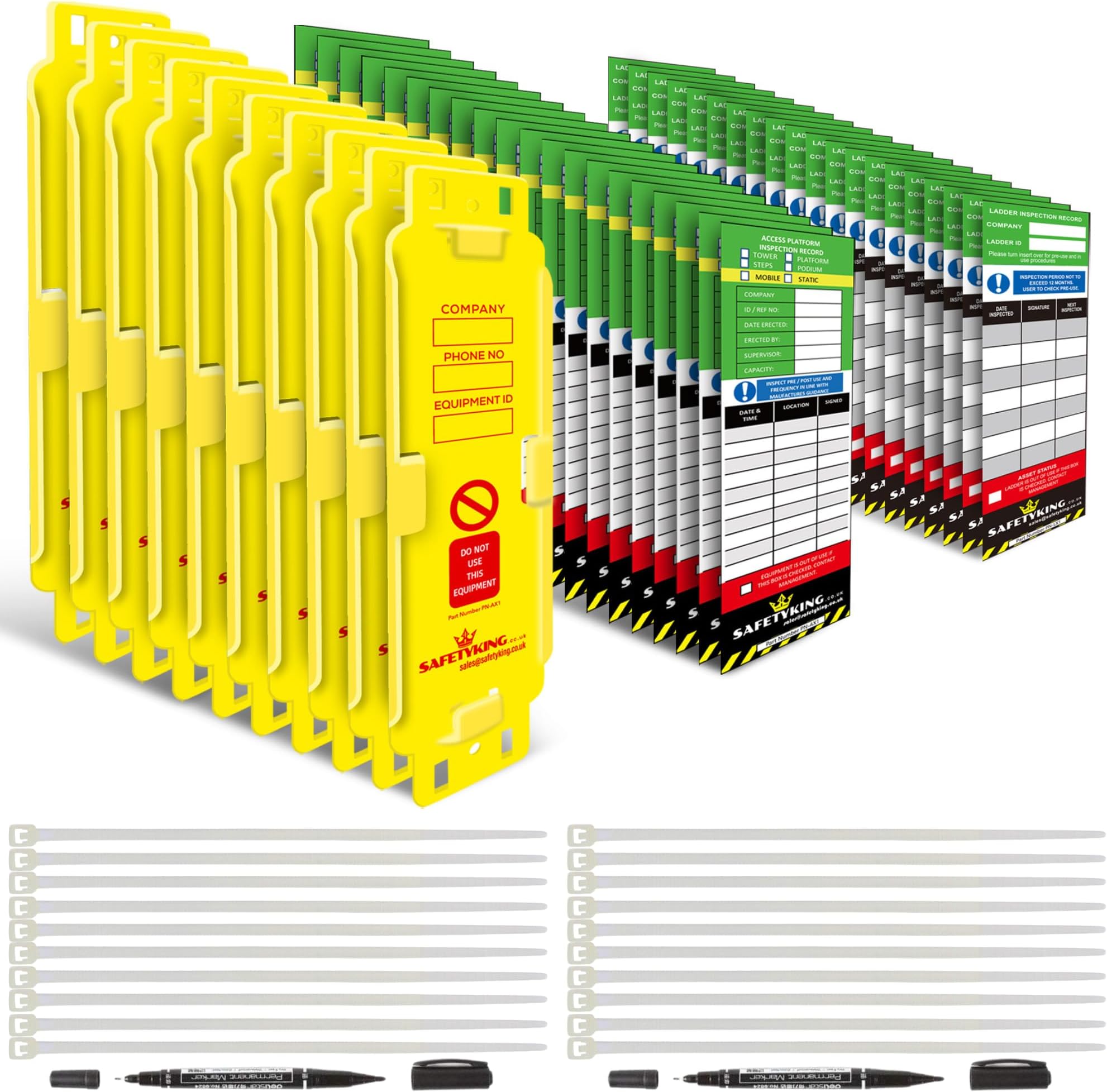 BearTOOLS® Ladder Tags | Weatherproof Inspection Record Kit | for ...