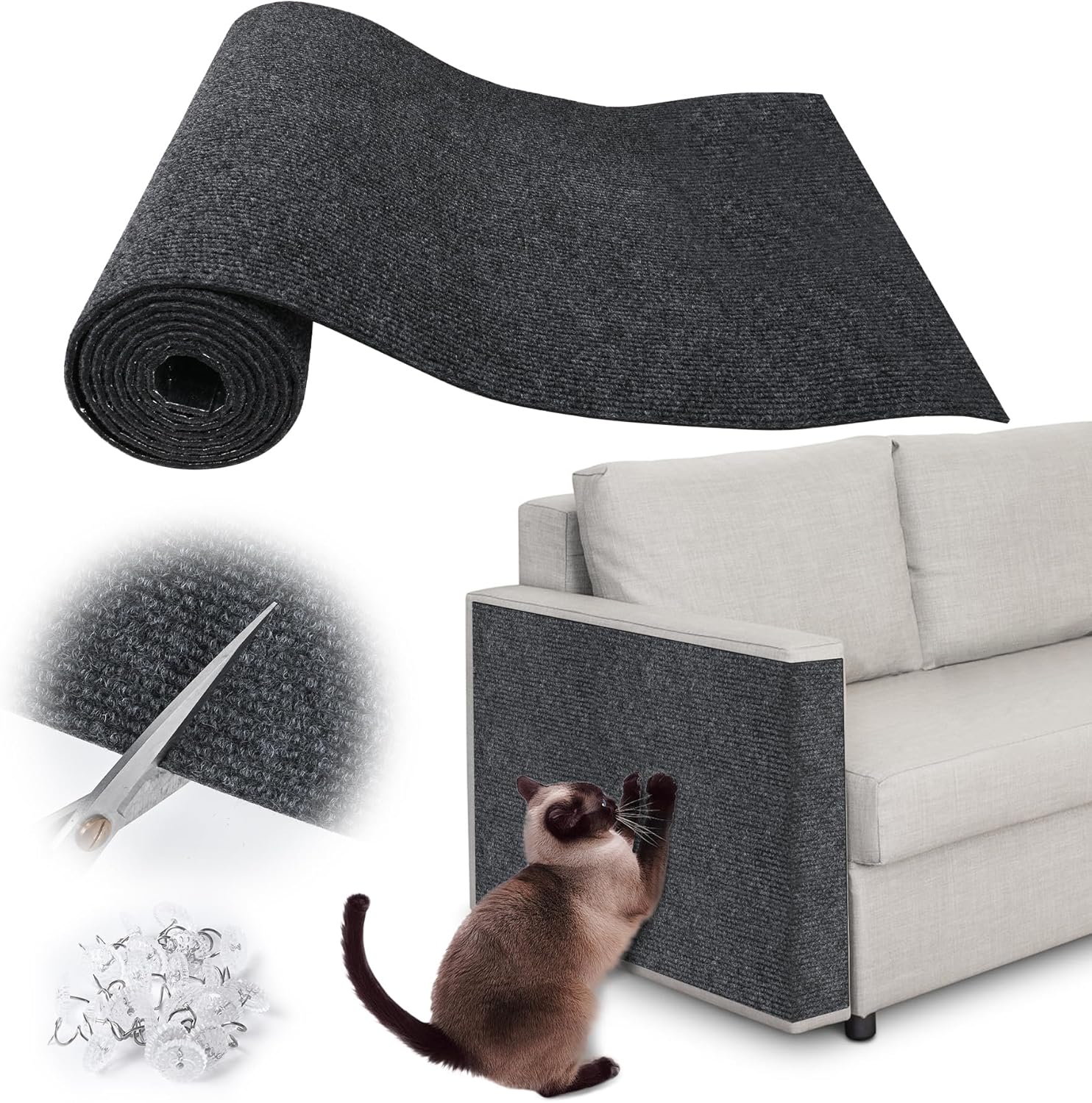 Amazon.com : Cat Scratch Furniture Protector - 100" x 13.8" Trimmable ...