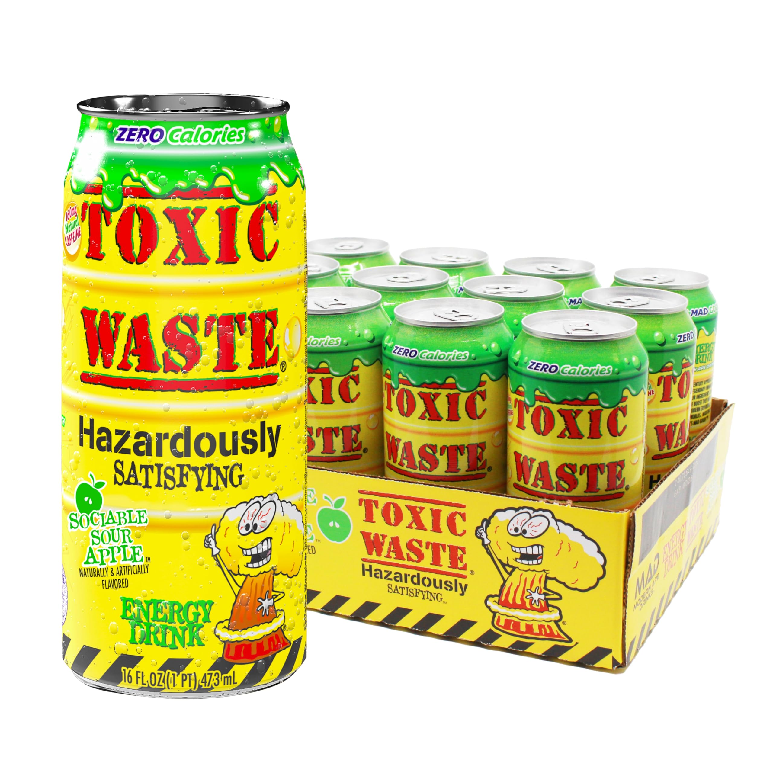 Amazon.com : Modern Ape Drinks Toxic Waste Energy Drink - Sociable Sour ...