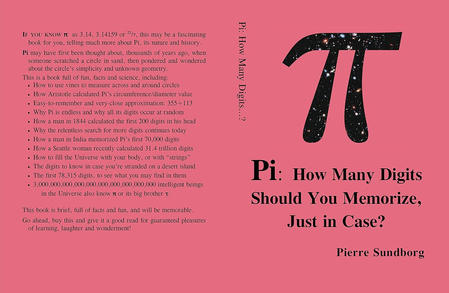 Pi: How Many Digits Should You Memorize, Just in Case? eBook : Sundborg ...
