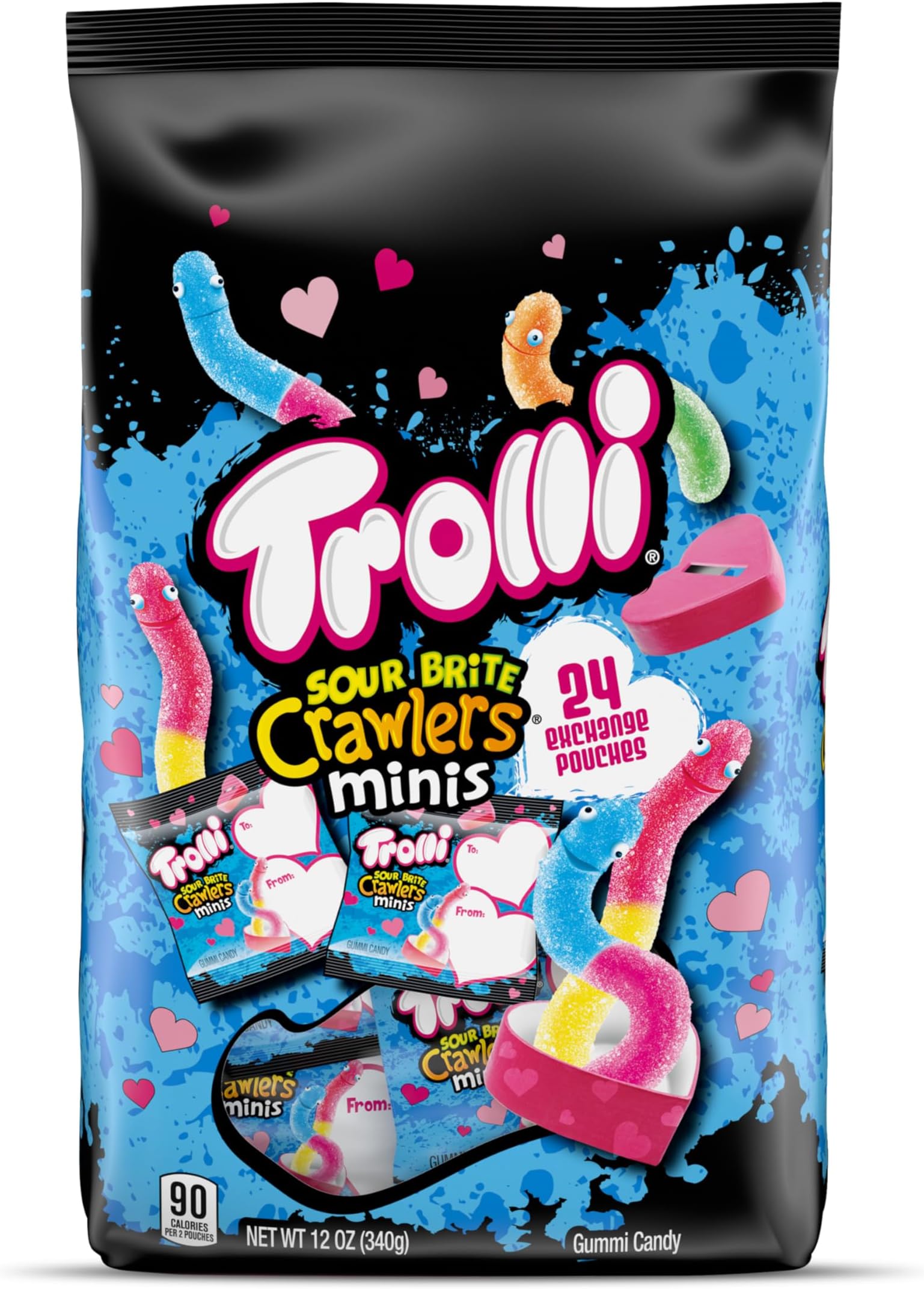 Amazon.com : Trolli Sour Brite Crawler Minis Exchange Packs, Gummy Worm ...