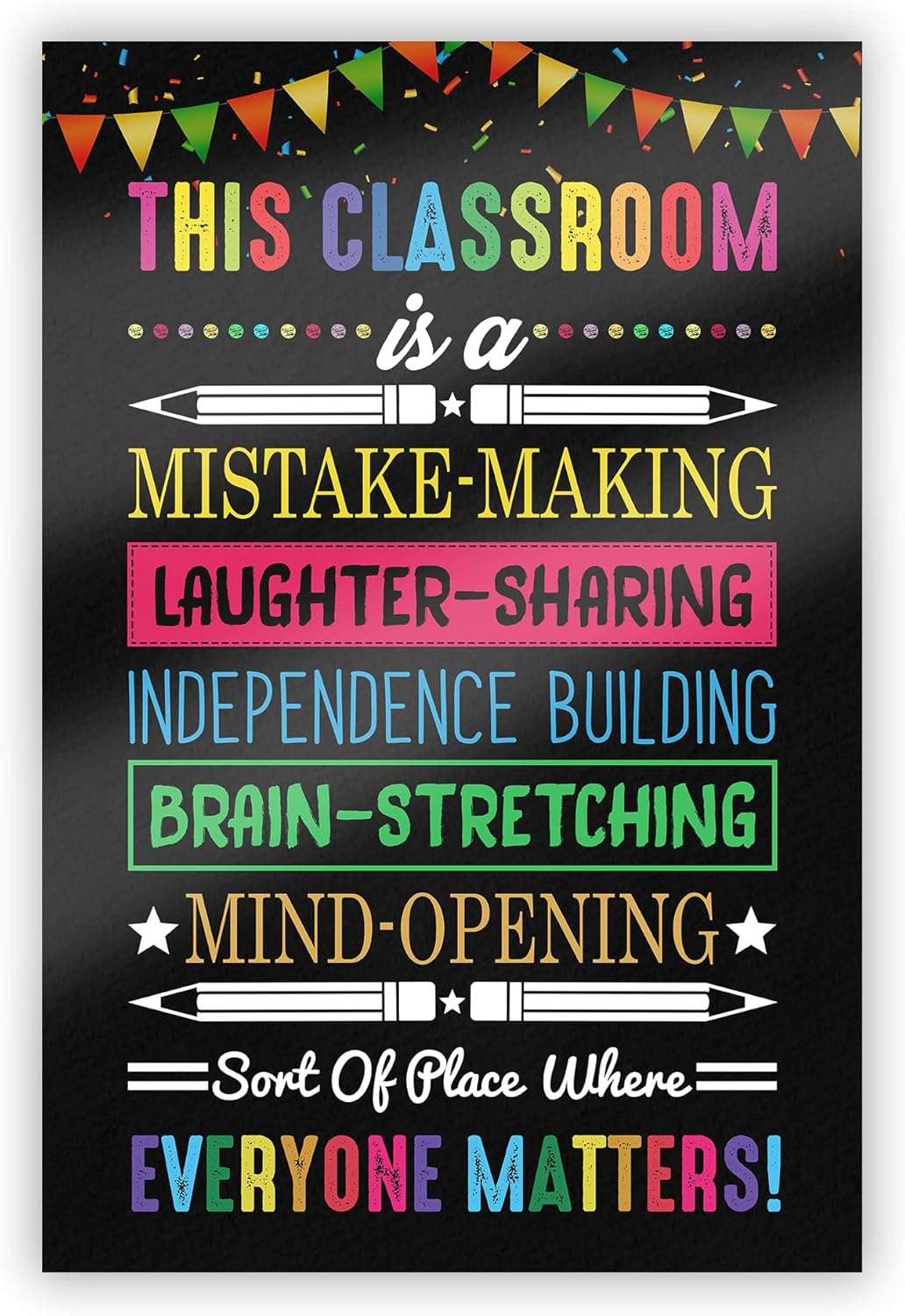 Amazon.com: Minitowz In this classroom everyone matter poster, teacher ...