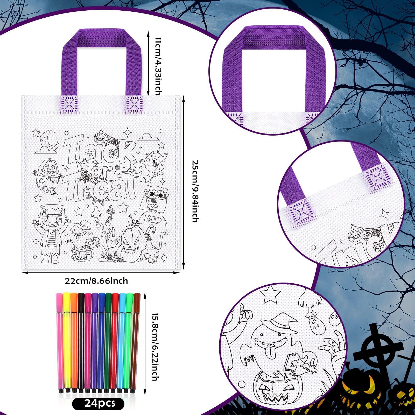 Coloring Halloween Bags Amazon.com: Amylove 24 Pcs Halloween Coloring
