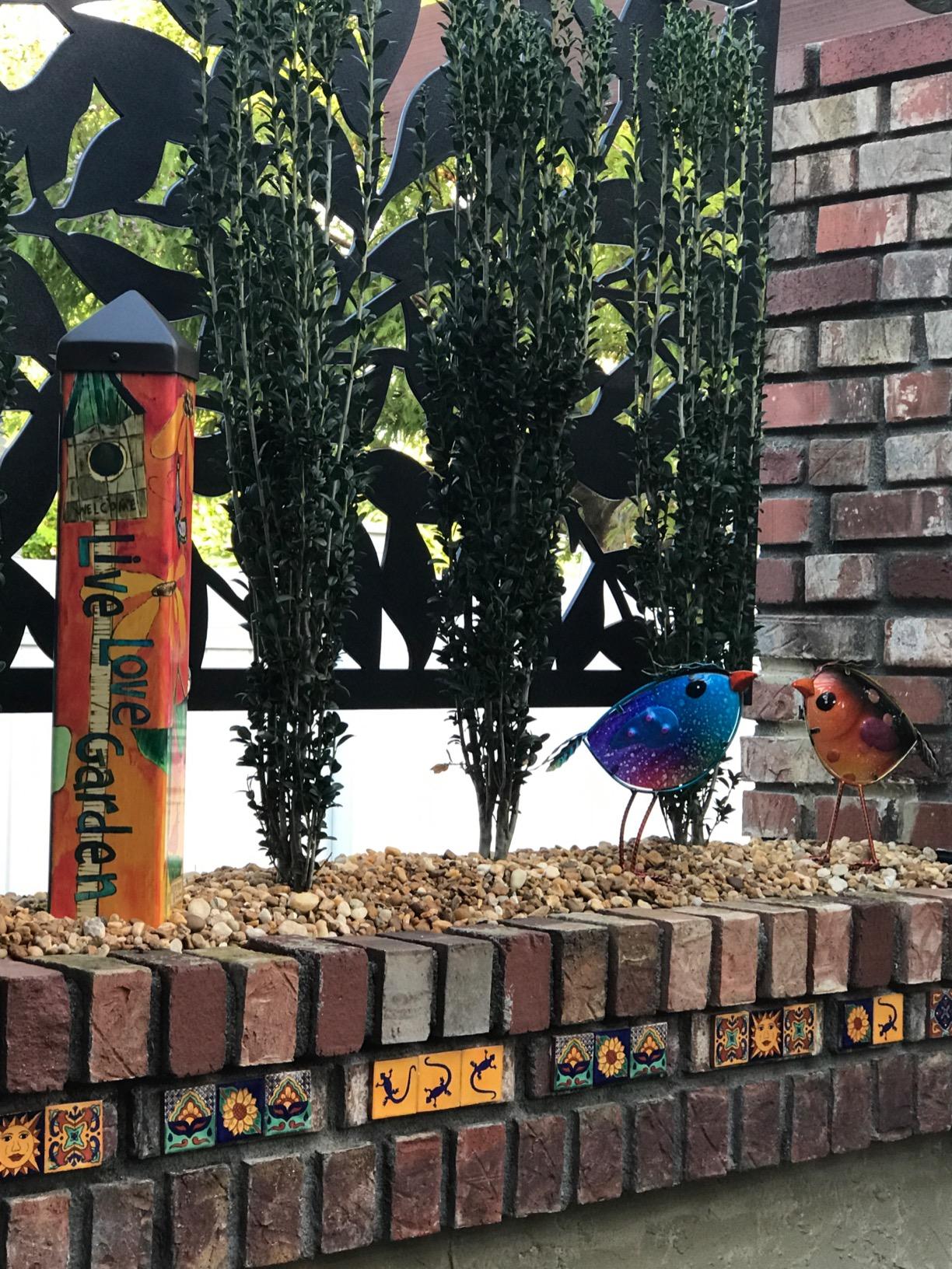 Amazon.com : Wind and Weather Colorful Glass Bird Statues, Set of 3 ...