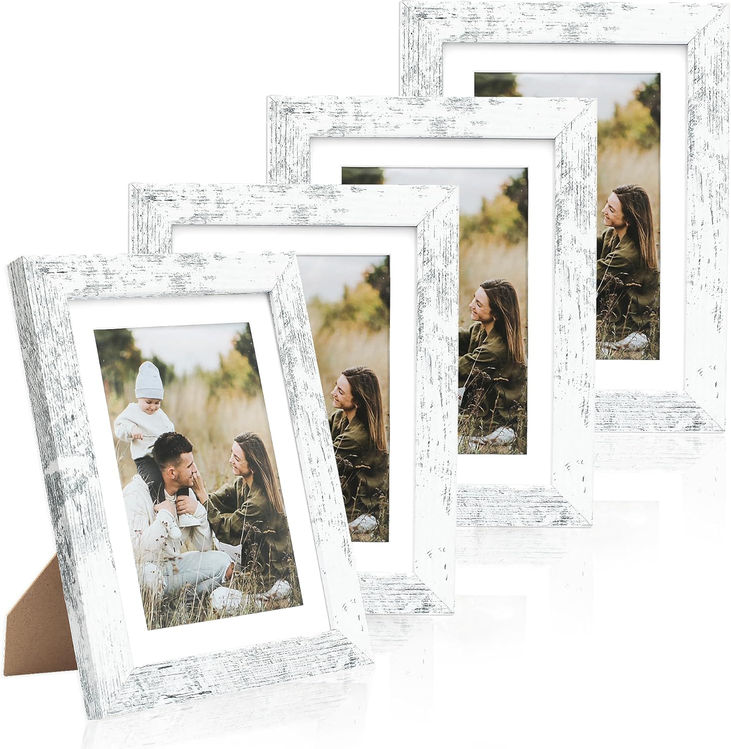 Amazon.com - PARAISODOS Picture Frame, Set of 4 - 5x7 Real Glass and ...