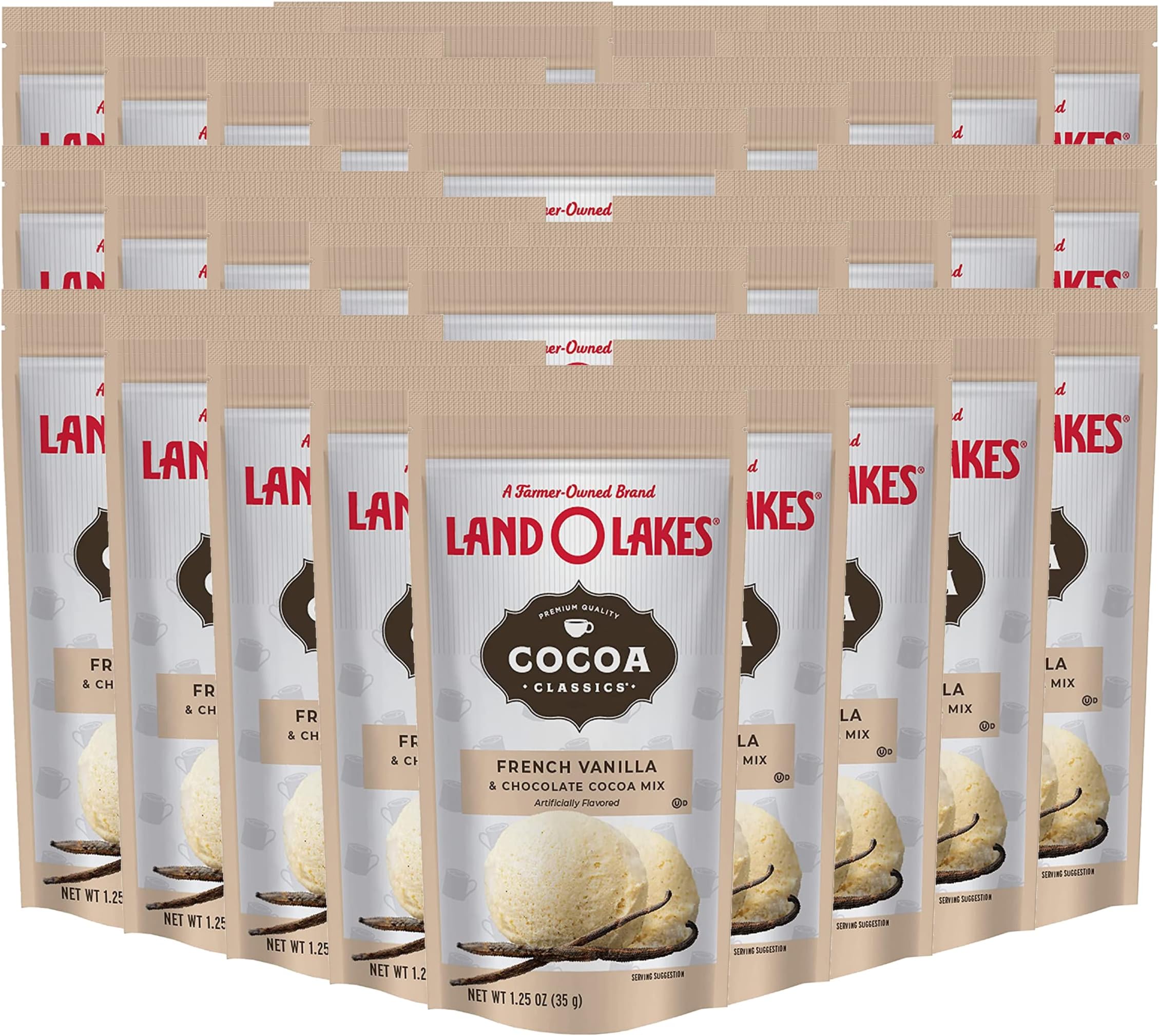 Amazon.com : Land O Lakes Mint & Chocolate Hot Cocoa Mix, 1.25 Ounce ...
