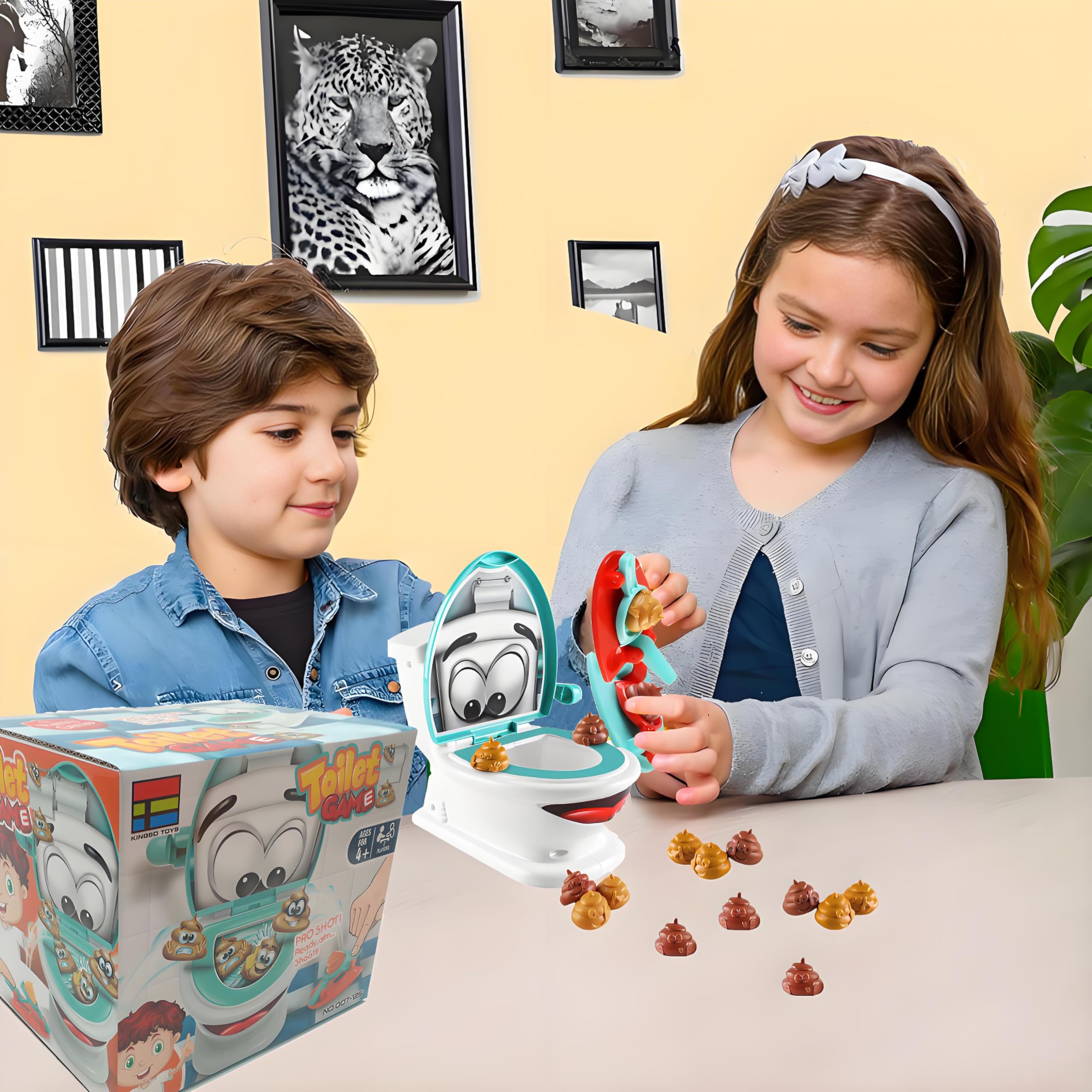 Poop Shooter Game Toilet Creative Toy with 12 Poops,2 Launchers,1 ...