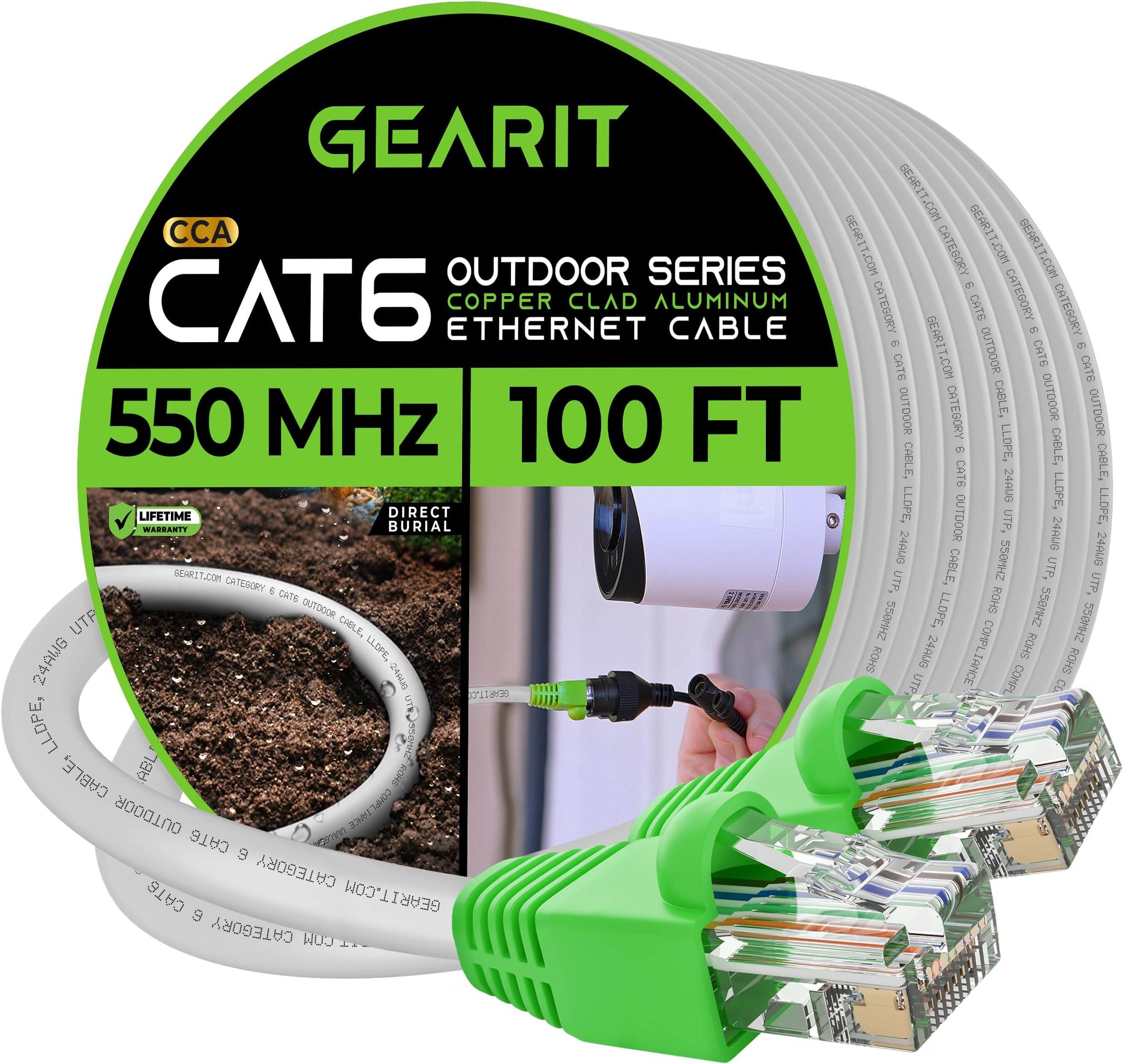 Amazon.com: NavePoint CAT6 Ethernet Cable - CCA Bulk CAT6 Cable 500ft ...
