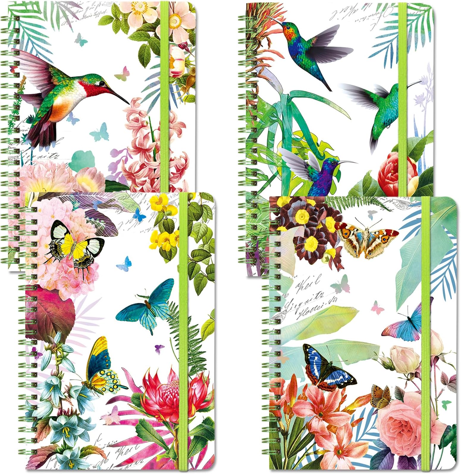 Amazon.com : EOOUT 4 Pack Spiral Notebooks 5.5 x 8.3 Inches, Journal ...