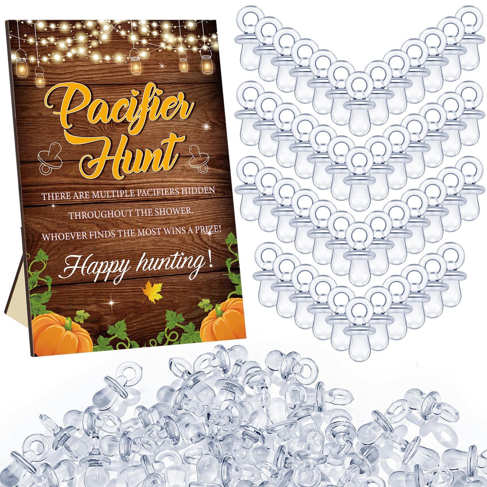 Amazon.com : Thyle 51 Pcs Pacifier Hunt Baby Shower Games Include ...