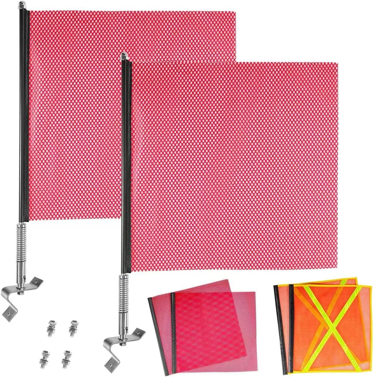 Amazon.com: Norwayho 2 Pack Mount Warning Flag 18" x 18" Flag Pole for ...