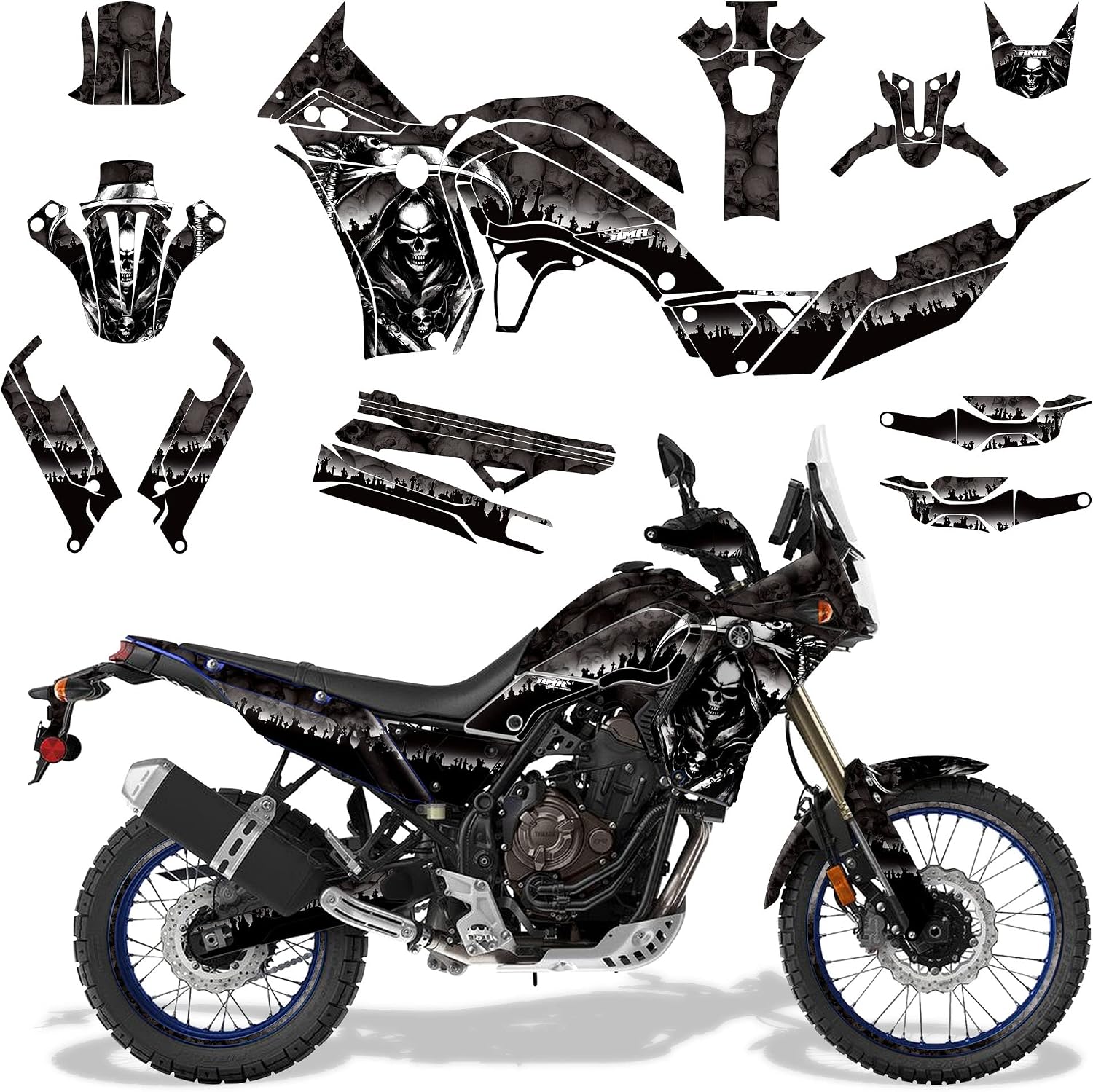 Amazon.com: AMR Racing MX Dirt Bike Graphics kit with Number Plates and ...
