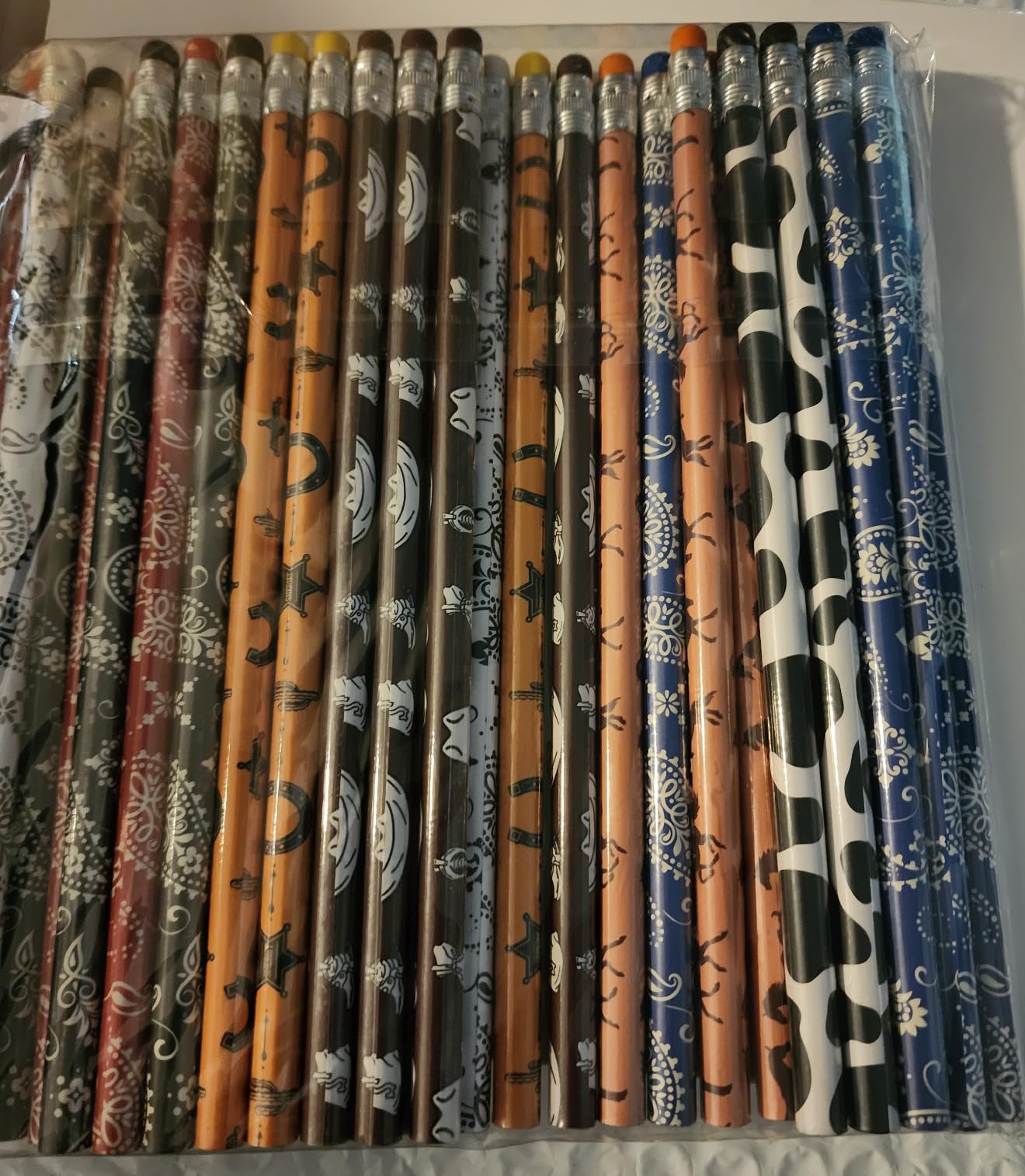 Amazon.com : Teling 32 Pcs Western Cowboy Cowgirl Pencils for Kids Fun ...