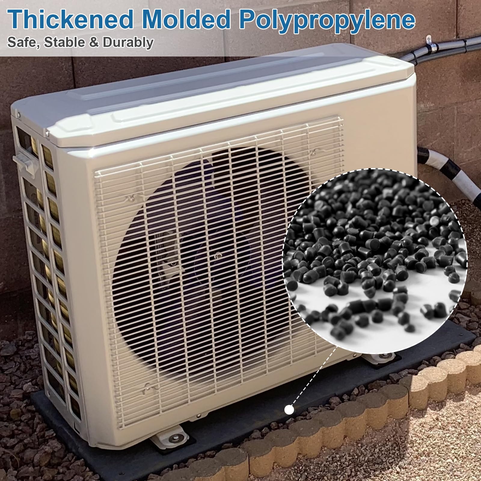 Snapklik.com : Mini Split Pad For Outside - 38" X 18" X 3" Plastic Anti ...