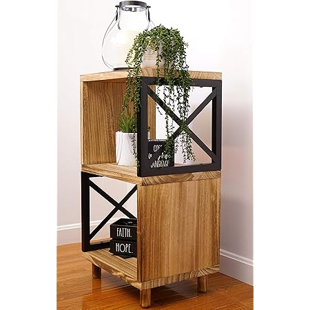 Amazon.com: Premium Home Rustic Side Table: Farmhouse End Table ...