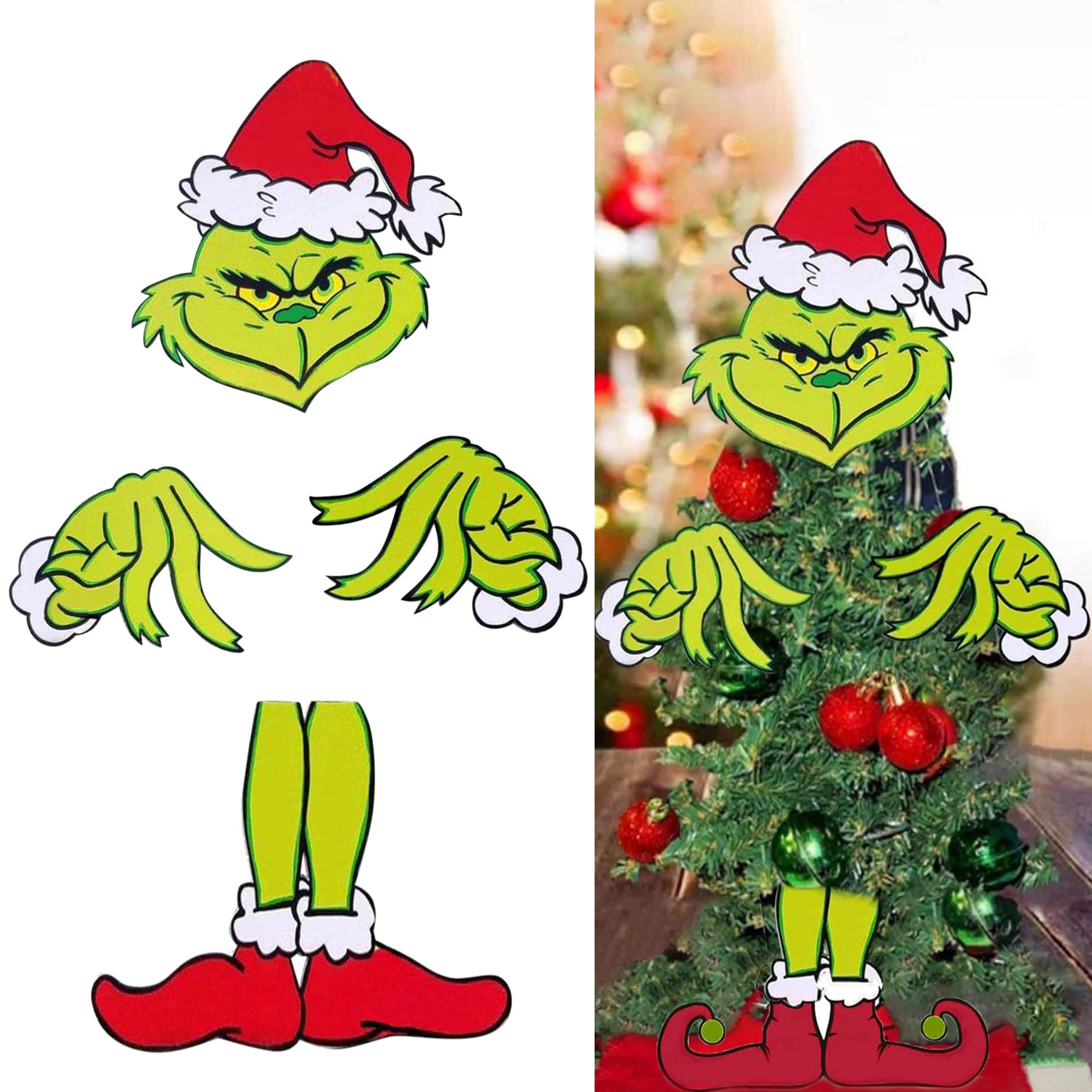 Large Grinch Decor For Tree Grinch Christmas Tree Topper Grinch ...