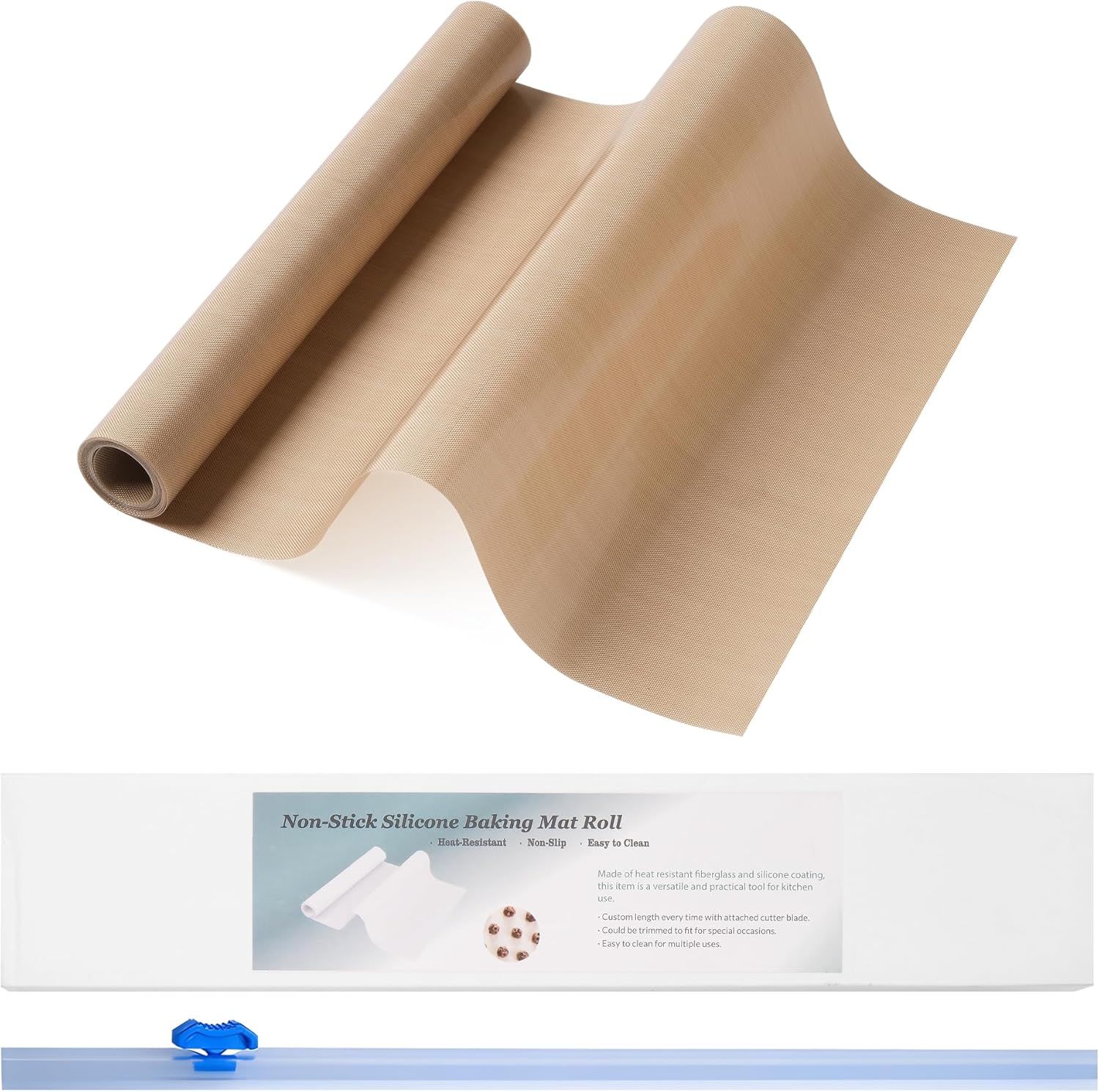 Amazon.com: Silicone Baking Mat Roll 12x6FT, Non Stick Macaron Silicone ...