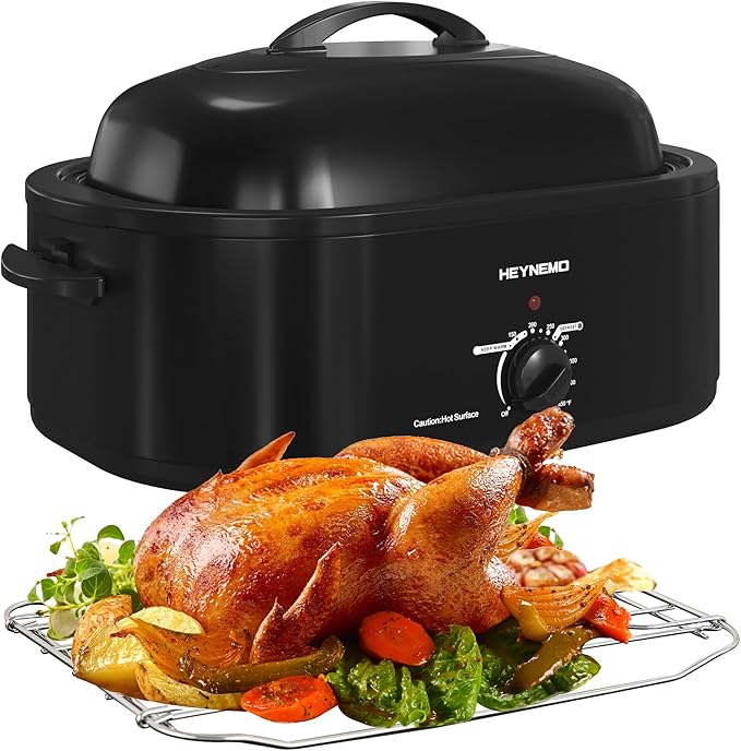 Amazon.com: 20 Quart Roaster Oven with Viewing Self-Basting Lid, Large ...