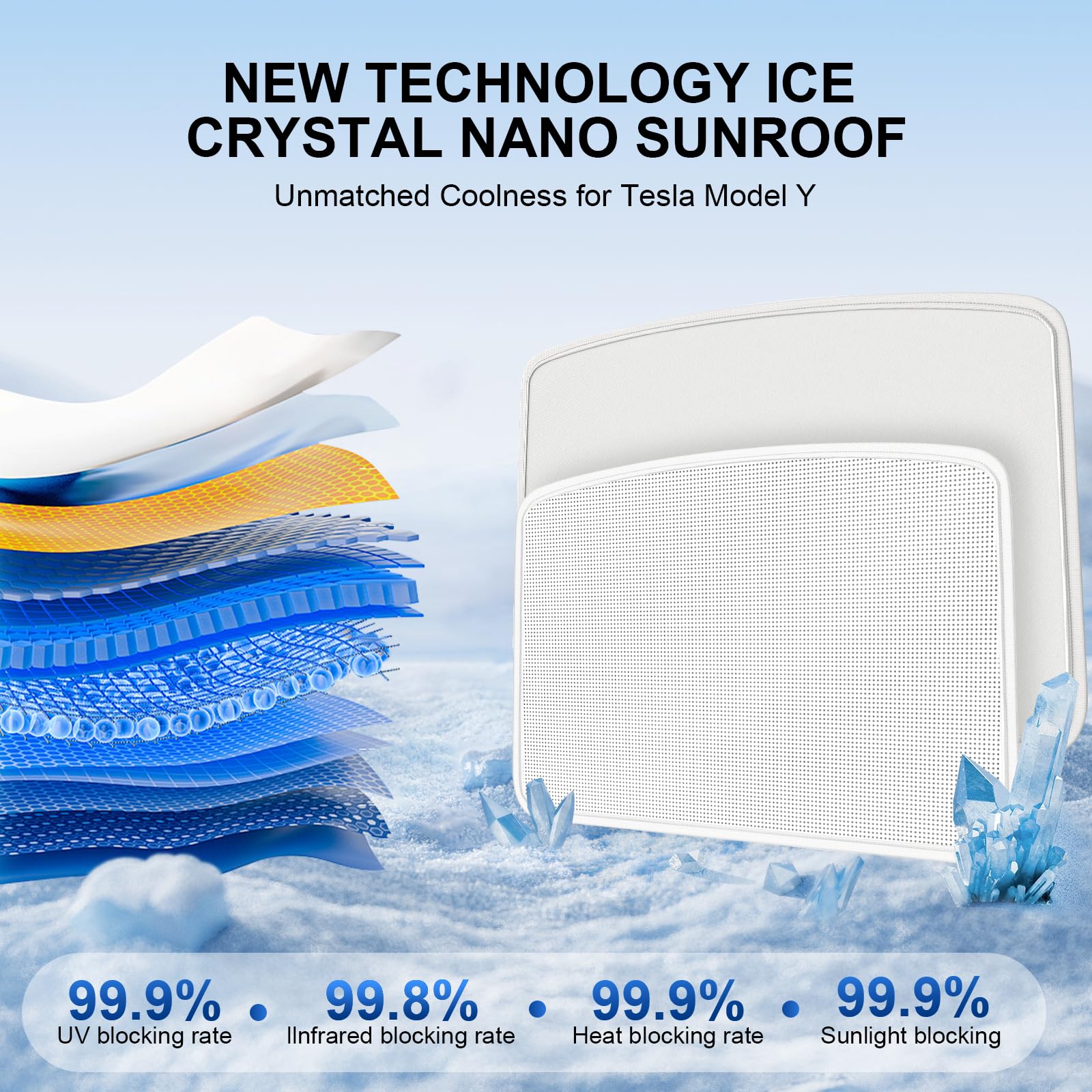 Snapklik.com : New Version Tesla Model Y Sunshade RoofBlocks 99% UV, No ...