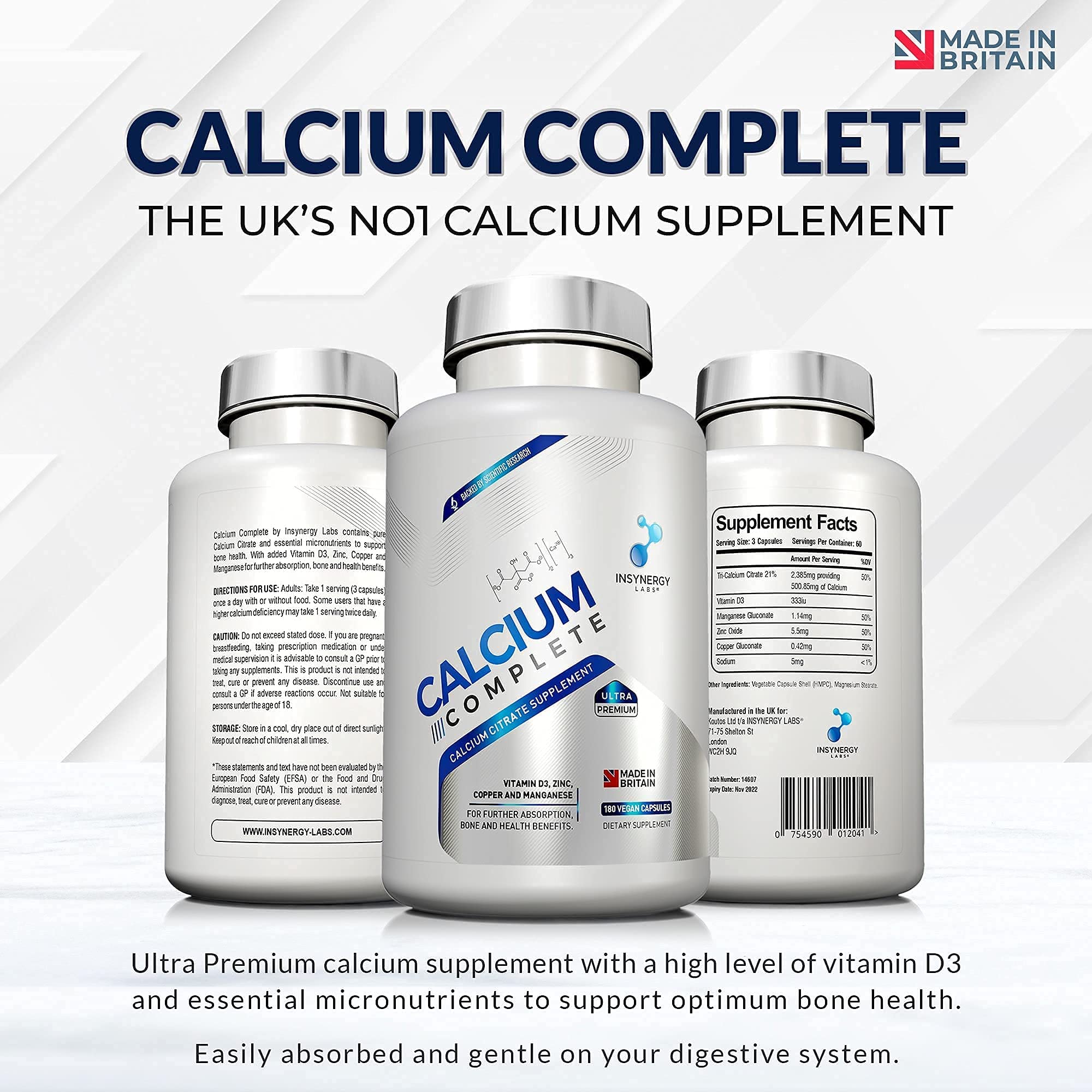 Ultra Premium Calcium Tablets | The UK's No1 Calcium Vitamin D Zinc ...