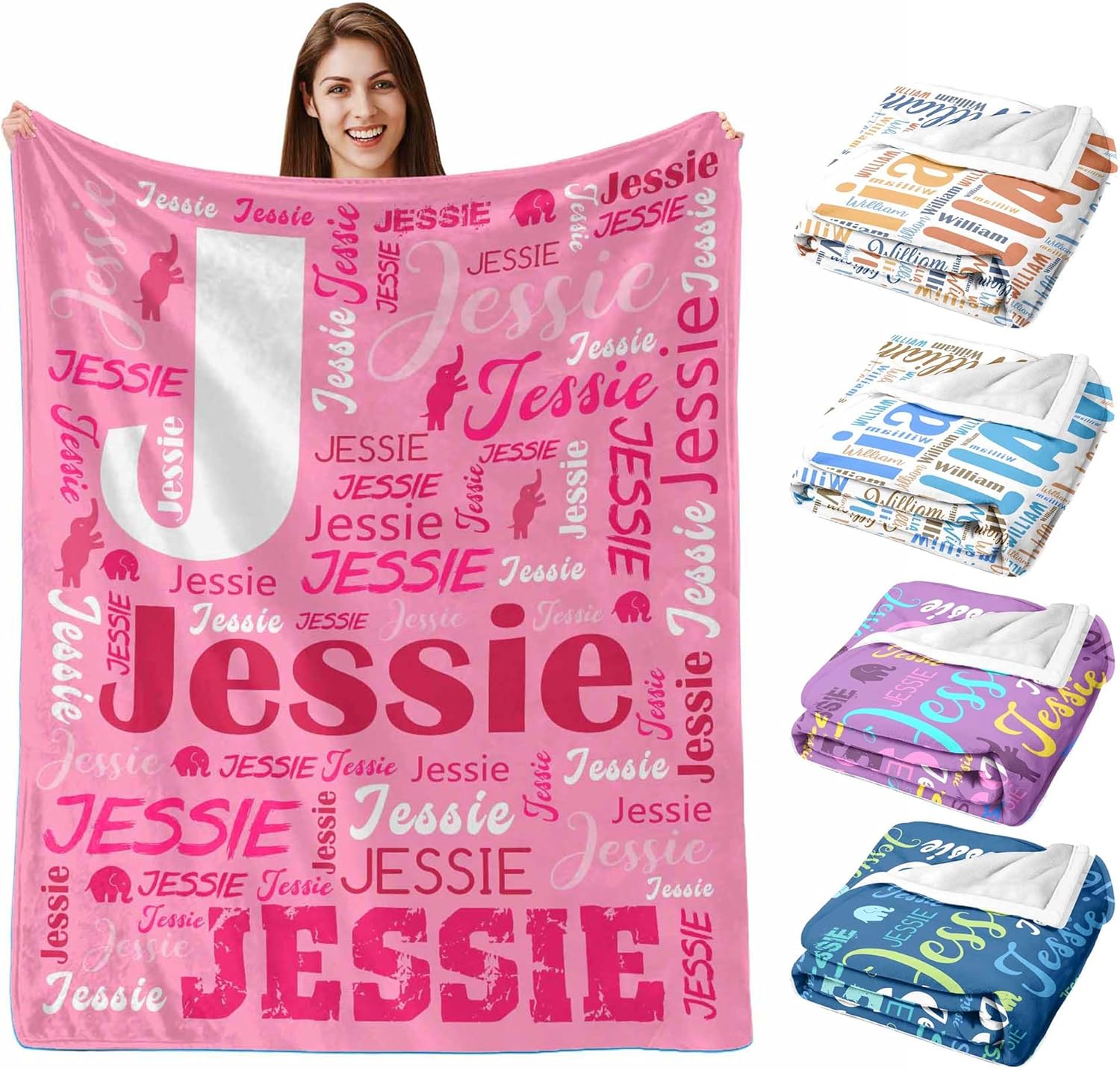 Amazon.com: FUNAO Custom Blanket with Name Personalized Blanket for ...