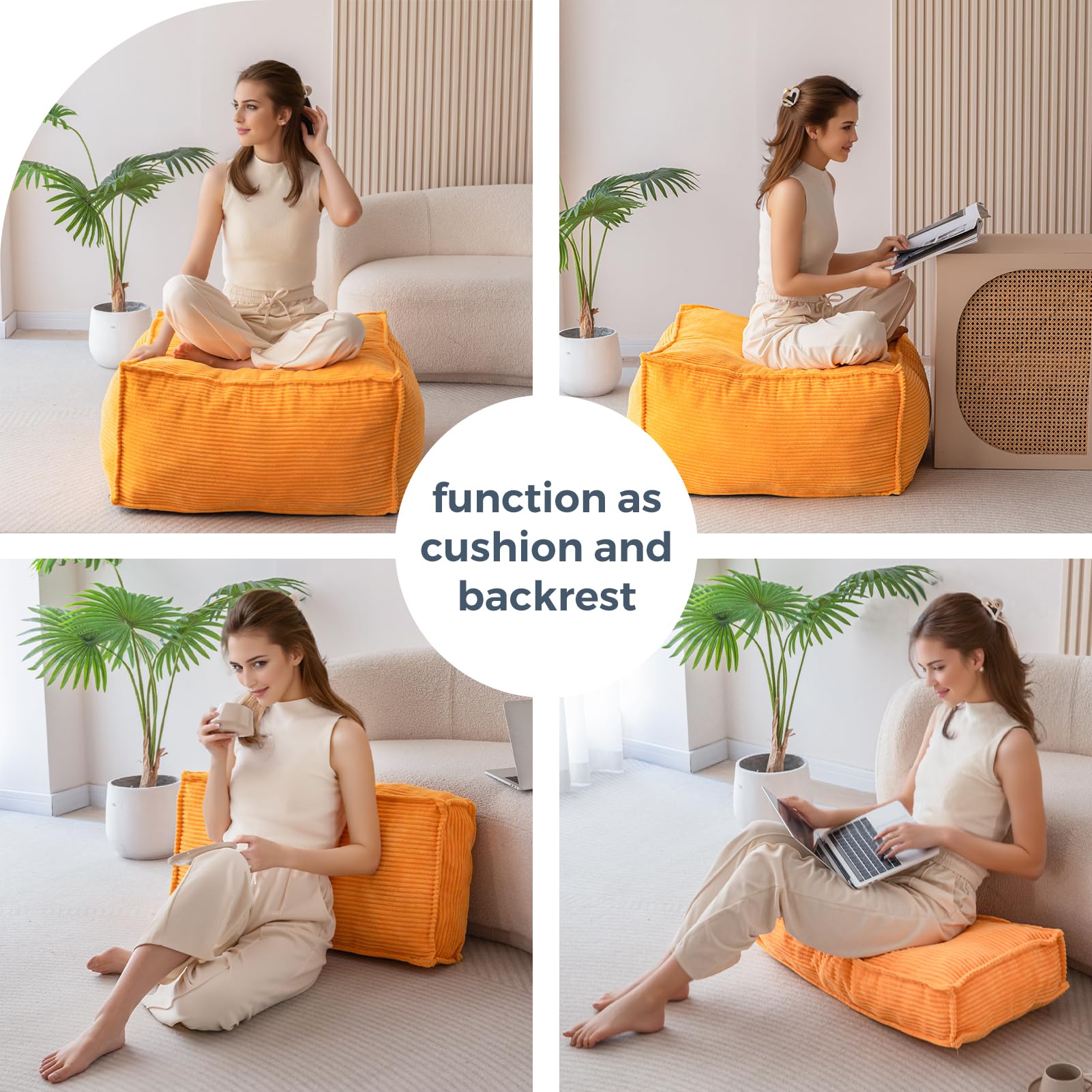 Snapklik.com : MAXYOYO Multi-Function Floor Sofa, 4 In 1 Convertible ...
