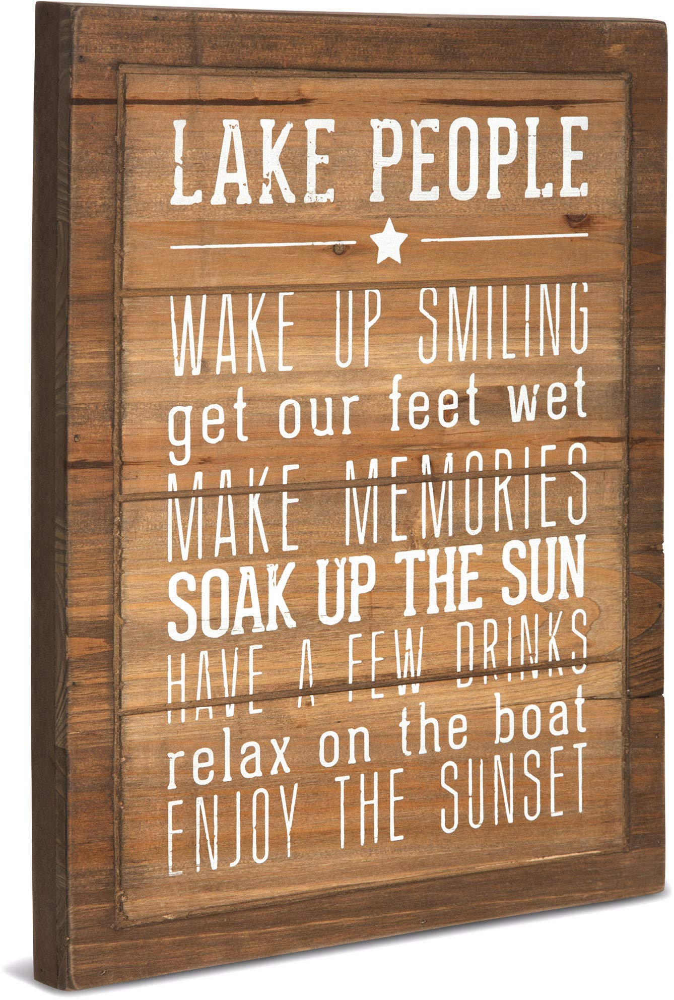 Amazon.com: Pavilion Gift Company 67217 We People Lake People Rules ...