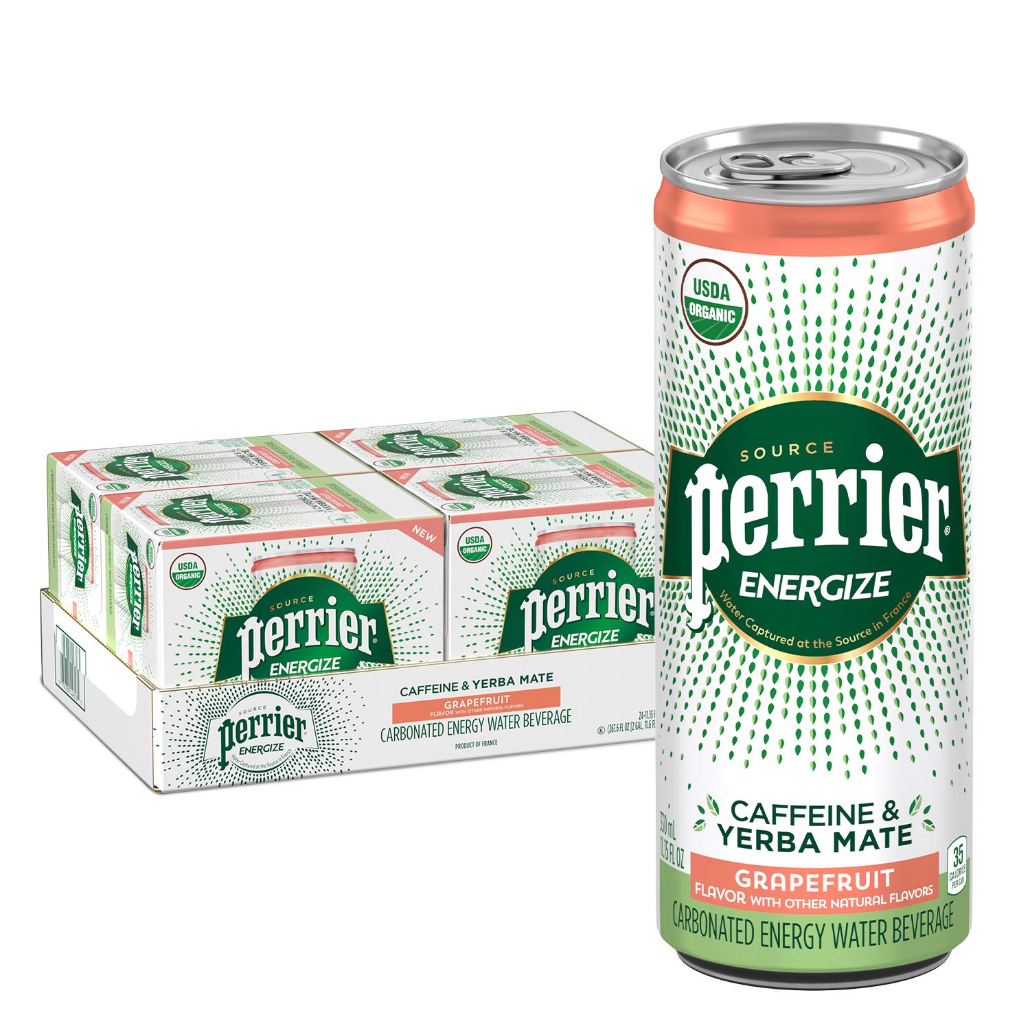 Buy Perrier Energize Grapefruit Flavored Carbonated Energy Water Beverage. An Energy Drink with ...