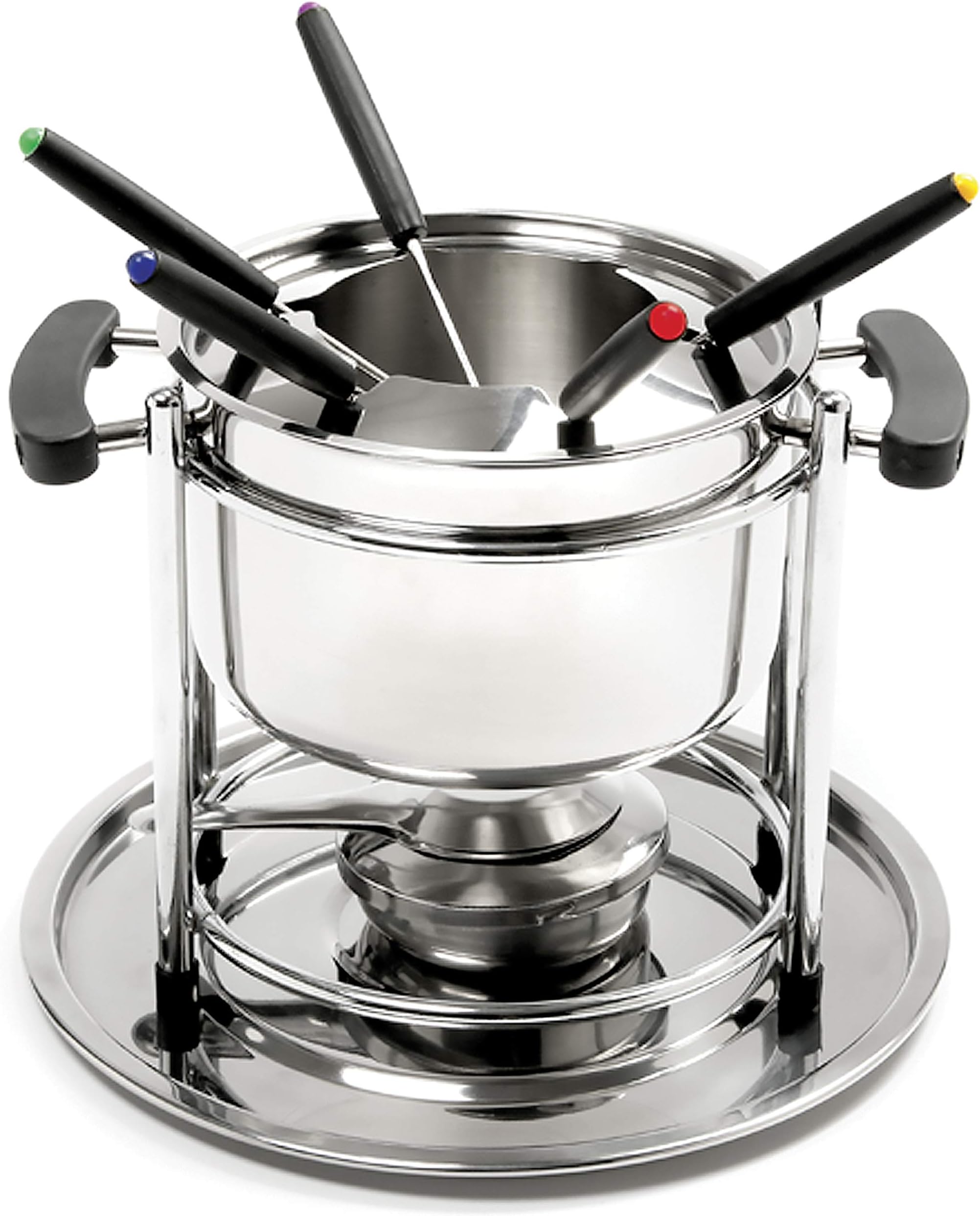 Amazon.com: Swissmar F66917 11-Piece Bienne Meat Fondue Set, Stainless ...