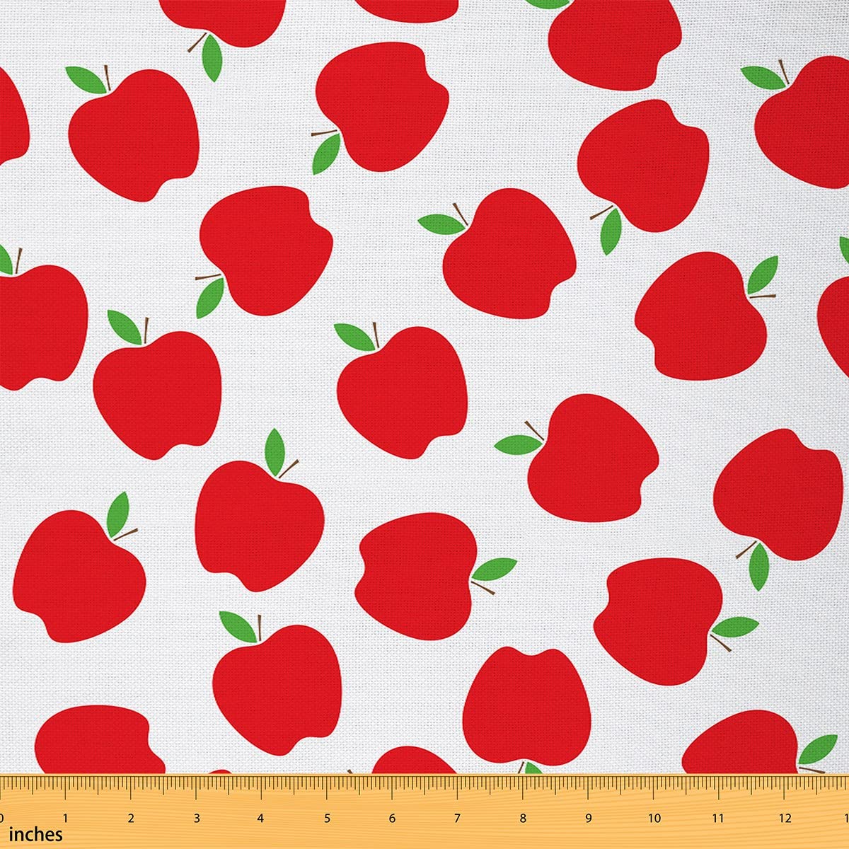 Amazon.com: Red Apple Fabric by The Yard Farmhouse Style Garden Plants ...