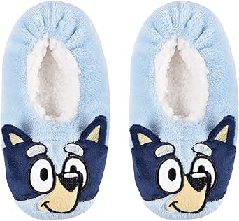 Amazon.com: Bluey Girl's 1-Pack Snuggle Toe Plush Footlet Socks ...