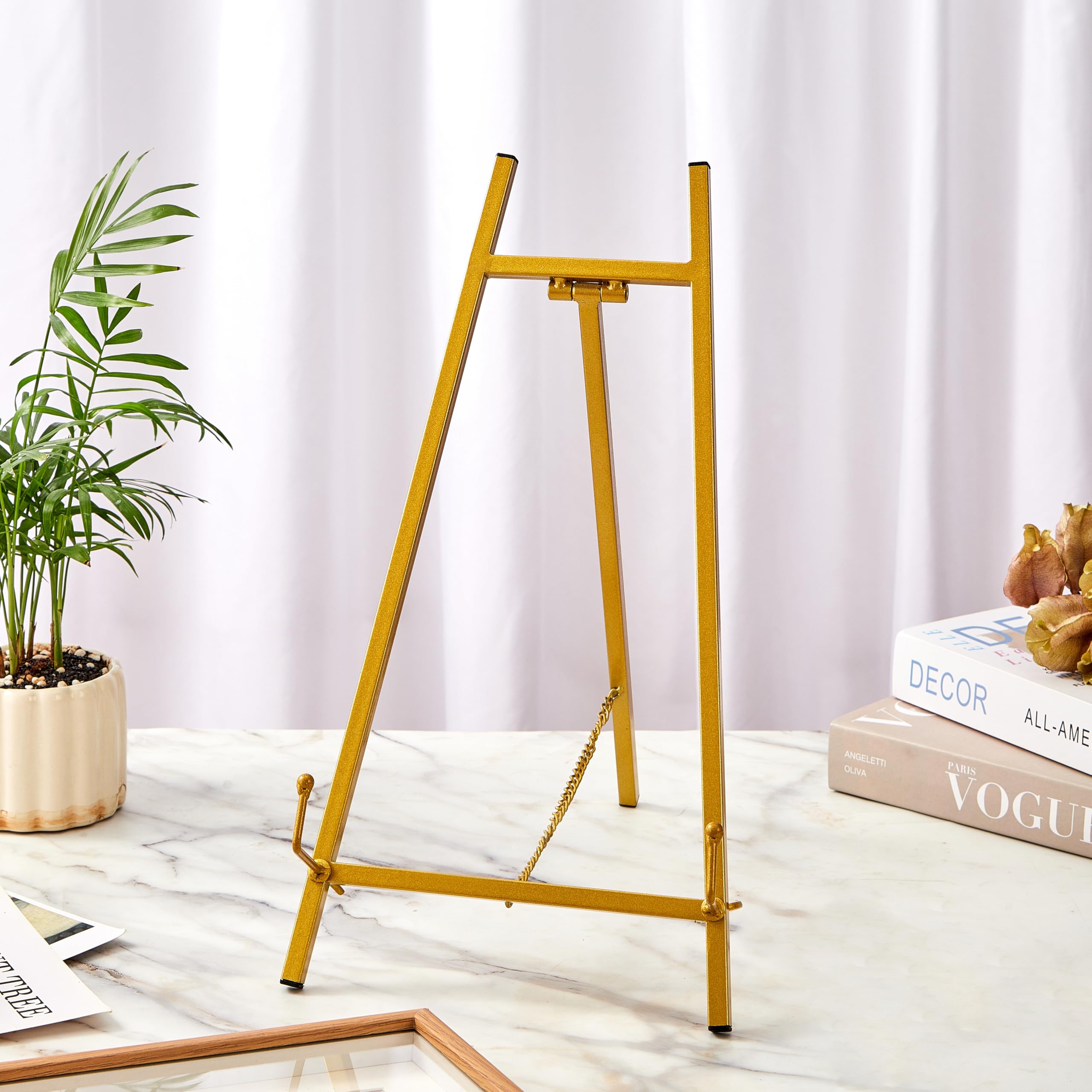 Amazon.com: Denique Metal Easel Stand 16.5" H x 8.7" W x 4.3" D Table ...