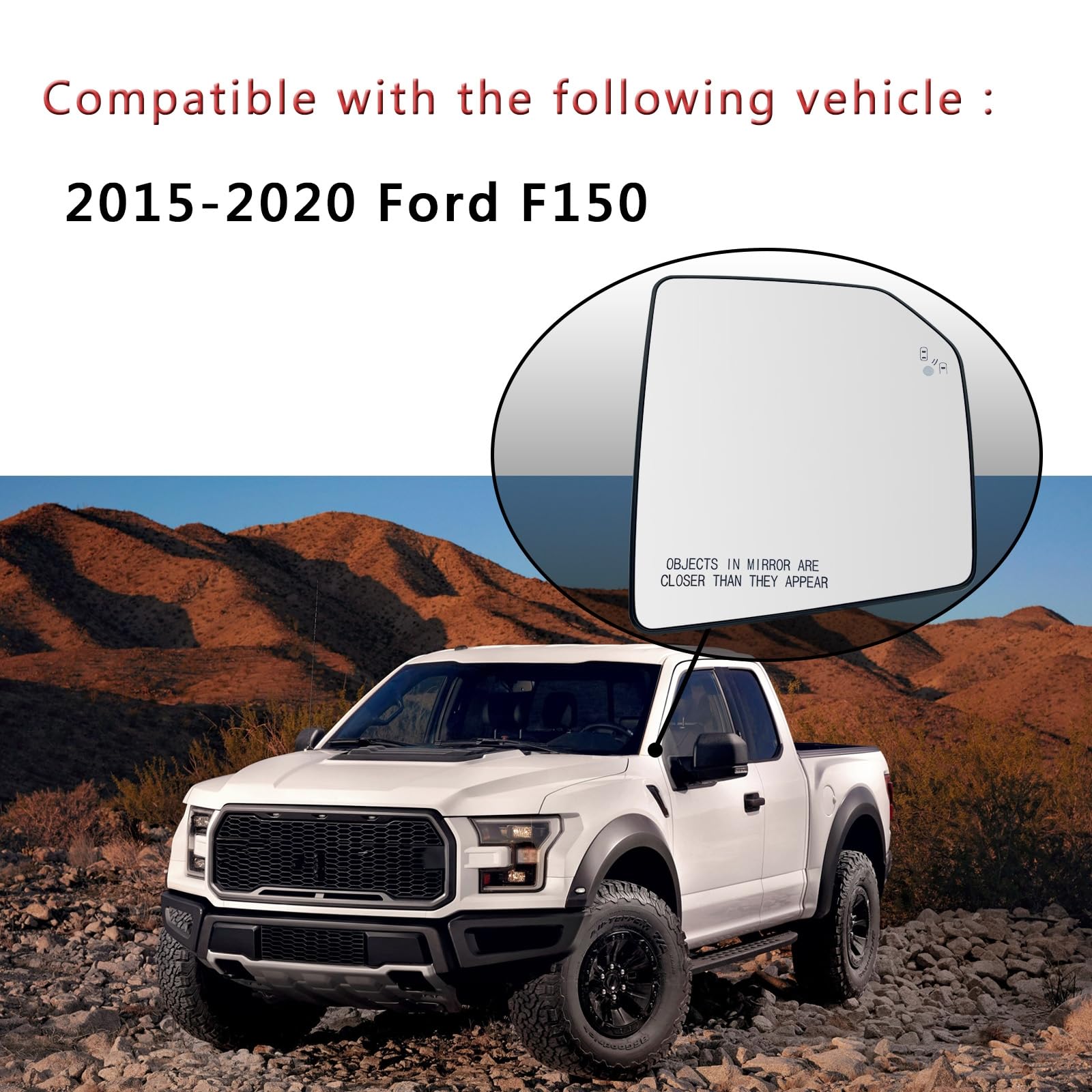 Snapklik.com : Passenger Side Heated Mirror Glass Replacement For Ford ...