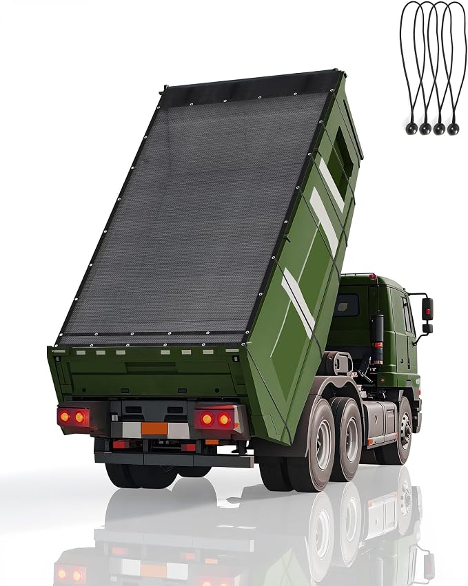 Heavy Duty 7' x 18' Dump Trailer Tarp by FoundGo Mesh Tarp with ...
