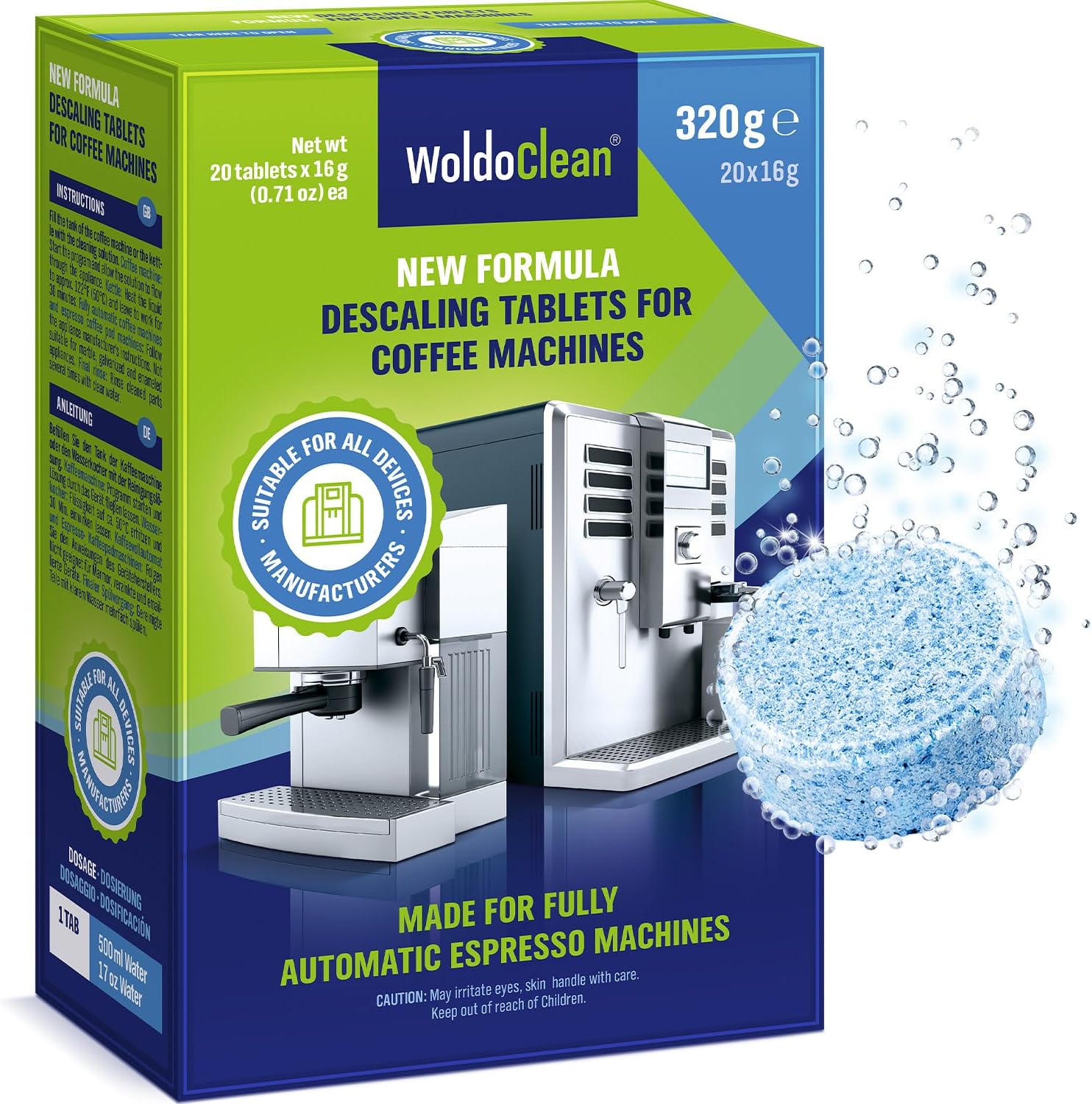 Amazon.com: WoldoClean Coffee Machine Cleaner and descaling tablets for ...