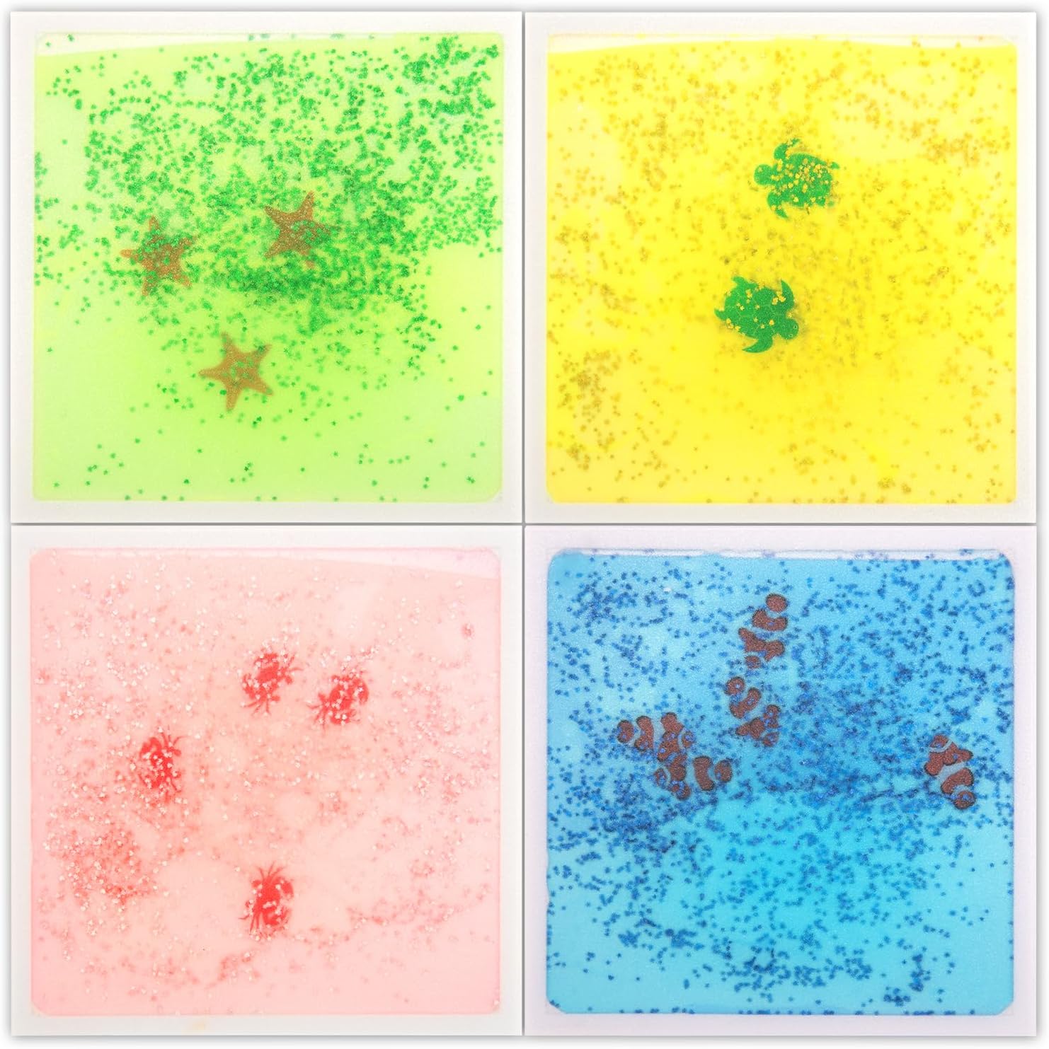 Amazon.com: Art3d 4-Pack Liquid Sensory Floor Tiles, Colorful Liquid ...
