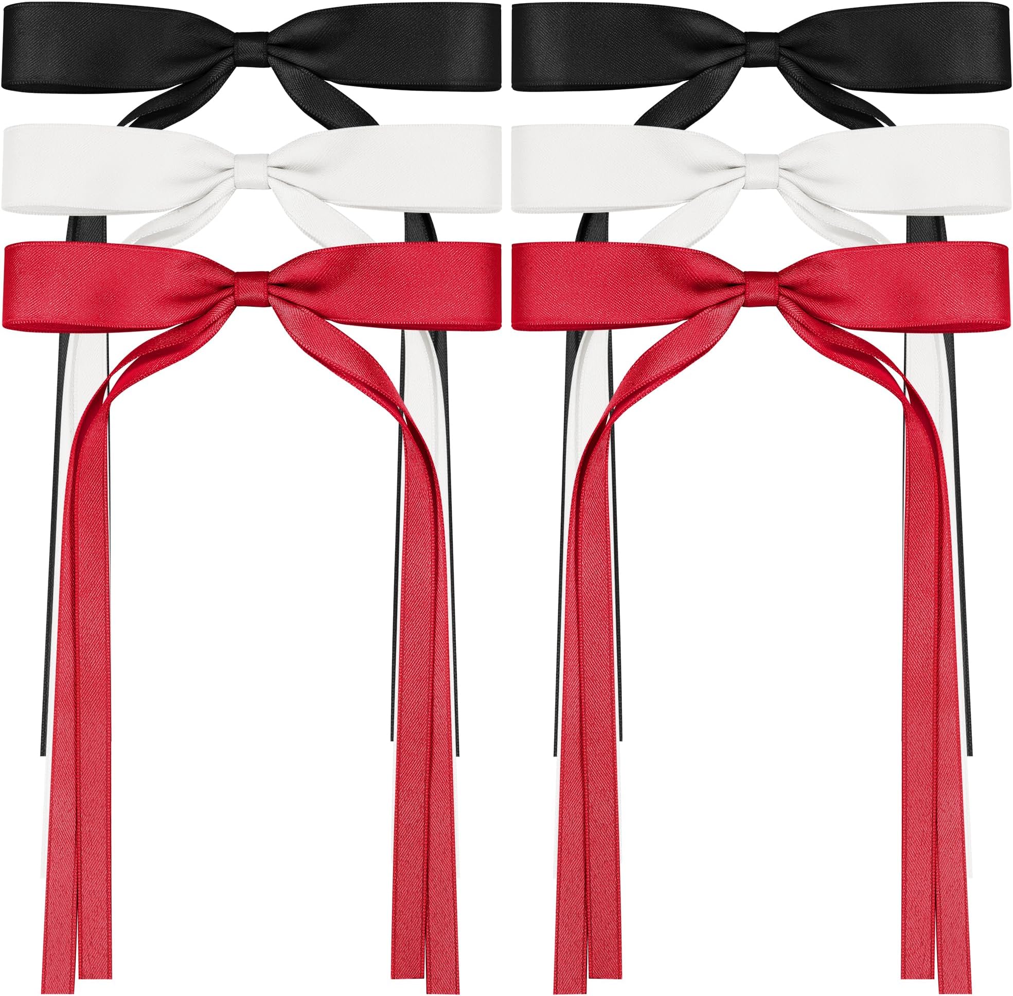 Amazon.com : RSWETE 2Pcs Big Bow Hair Clips, Silky Satin Hair Bow ...