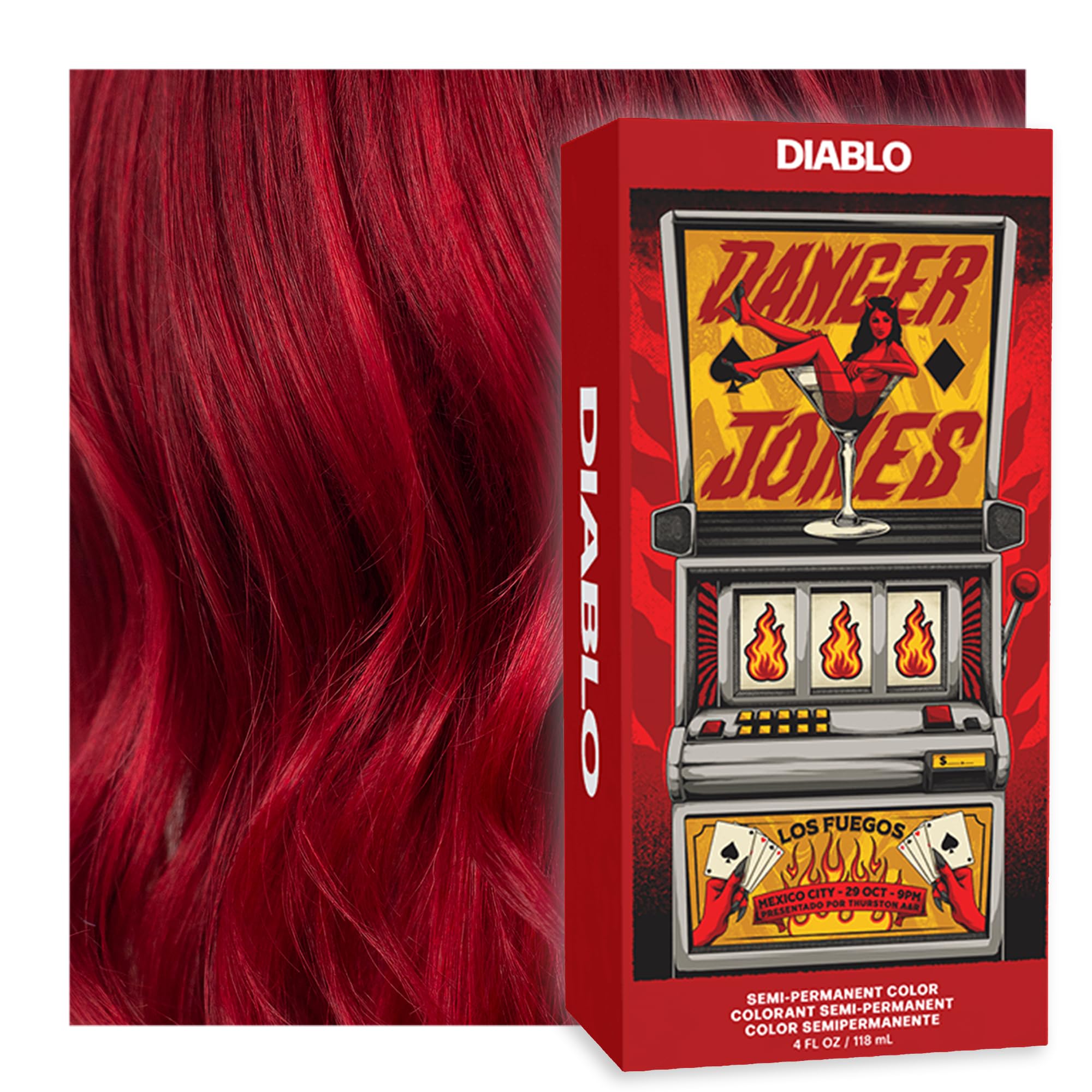 Amazon.com : Danger Jones Semi-Permanent Hair Color (Diablo - Red ...