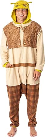 DreamWorks Shrek Mens' Movie Film Character Costume Footless Sleep ...