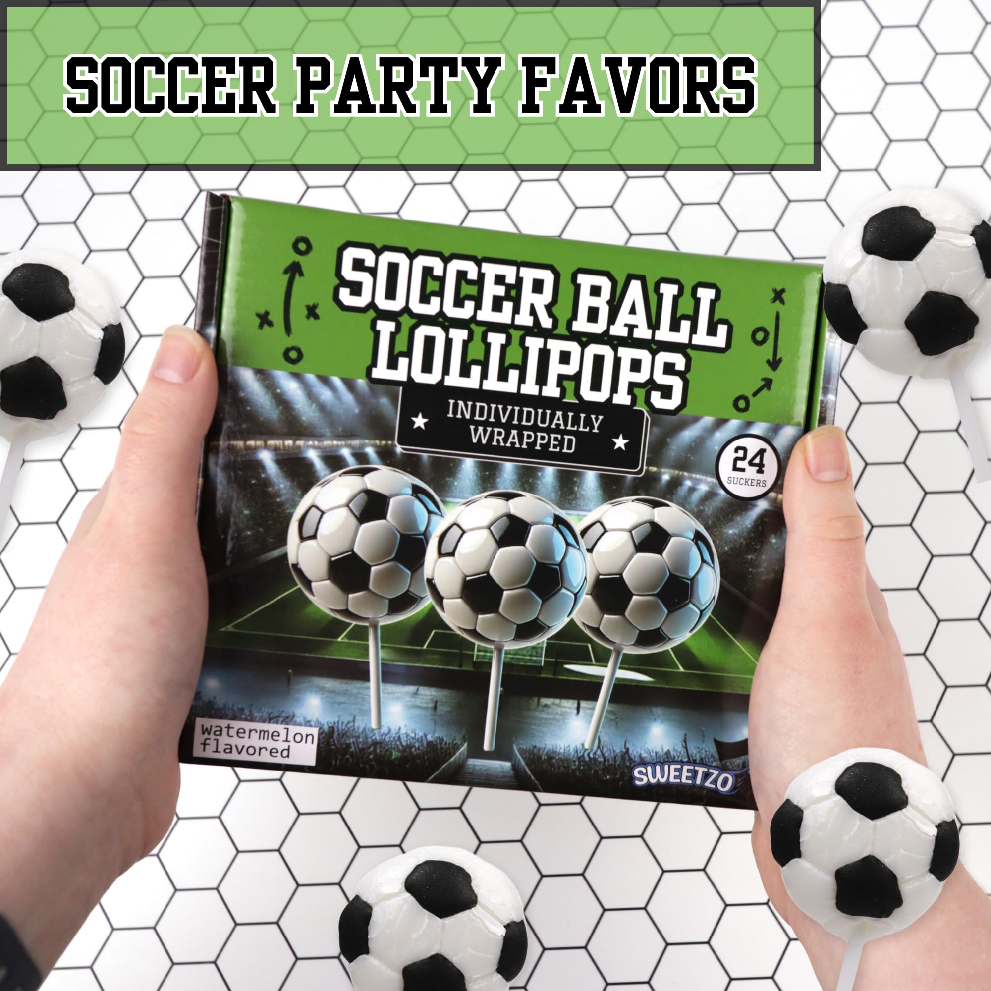 Snapklik.com : Soccer Ball Lollipops, Individually Wrapped 2D Suckers ...