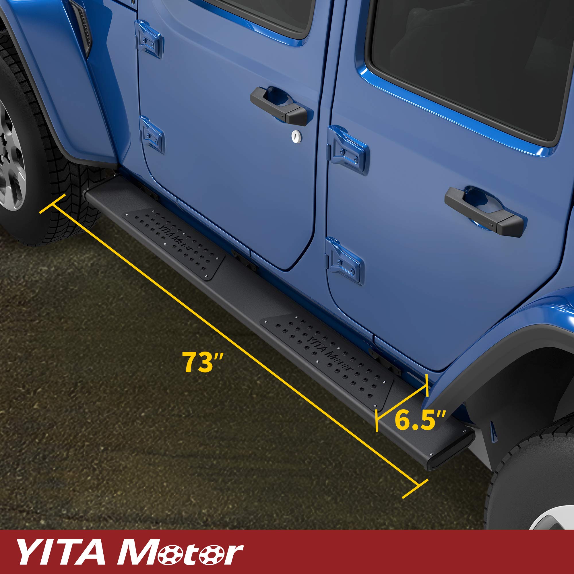 YITAMOTOR 6.5 Inches Running Boards Compatible with 2018-2022 Jeep ...