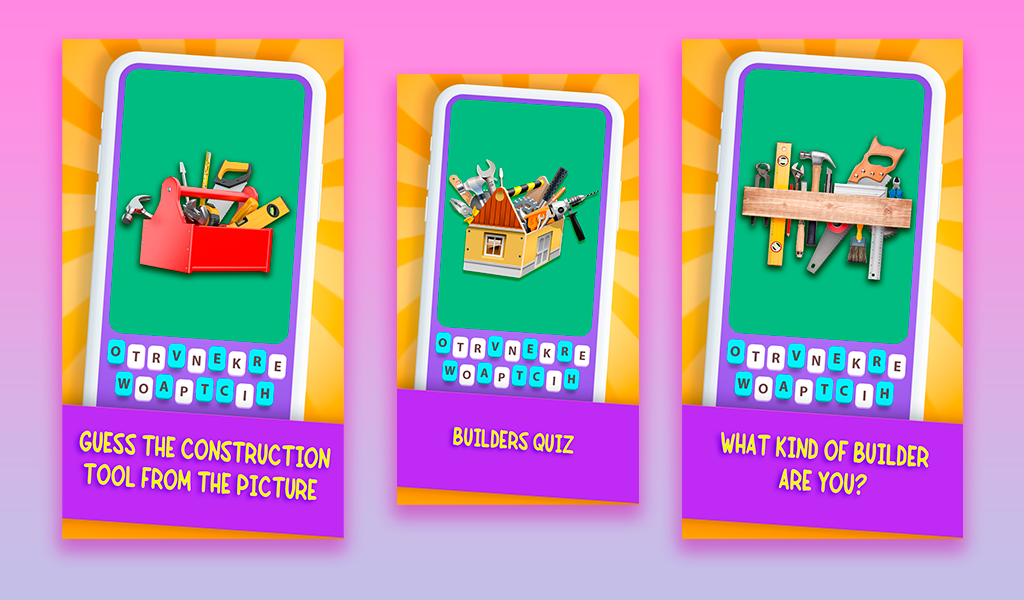 Building games.Guess the construction tool.Puzzle game guess the ...