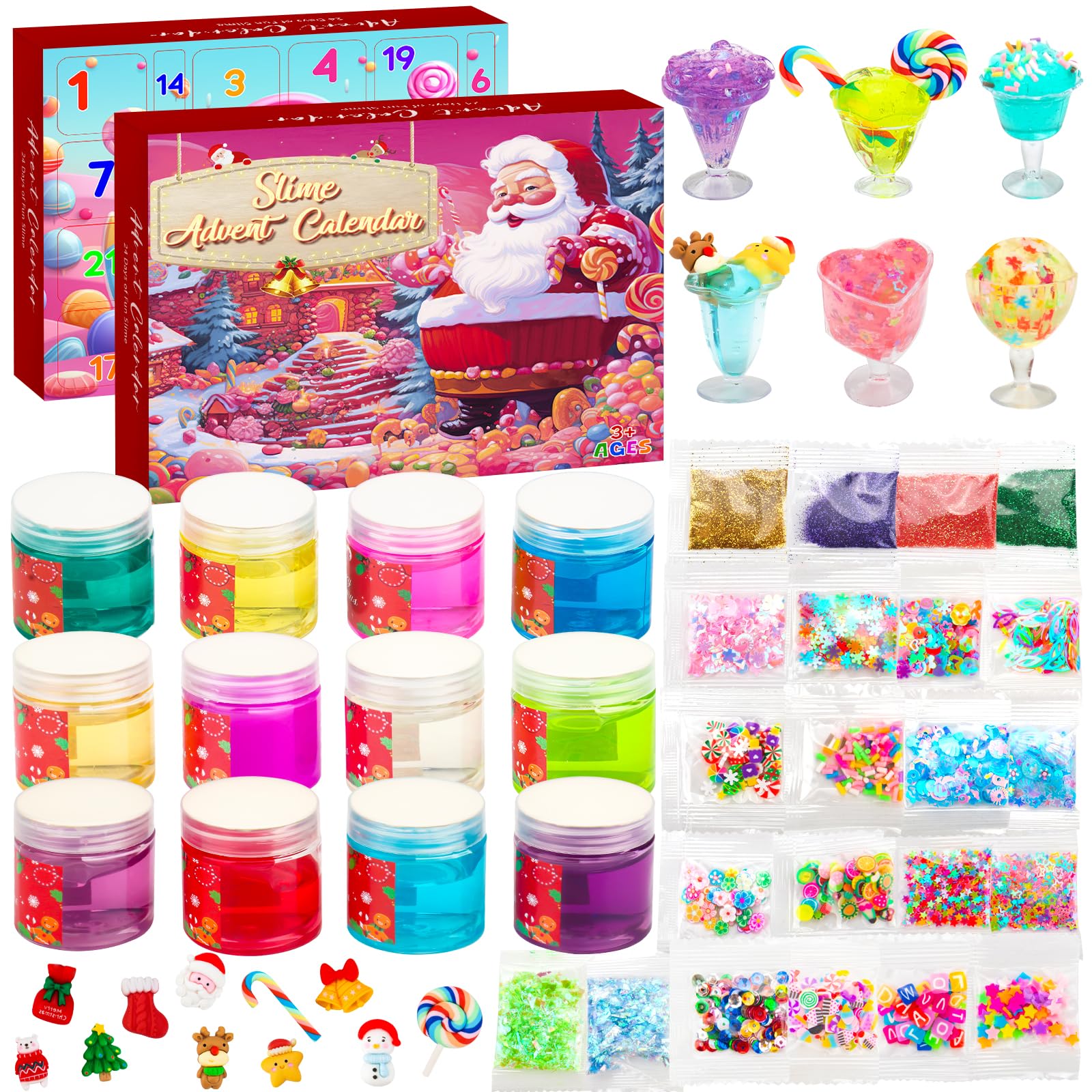 Amazon.com: Slime Advent Calendar 2024 Kids, 24 Days of Christmas ...